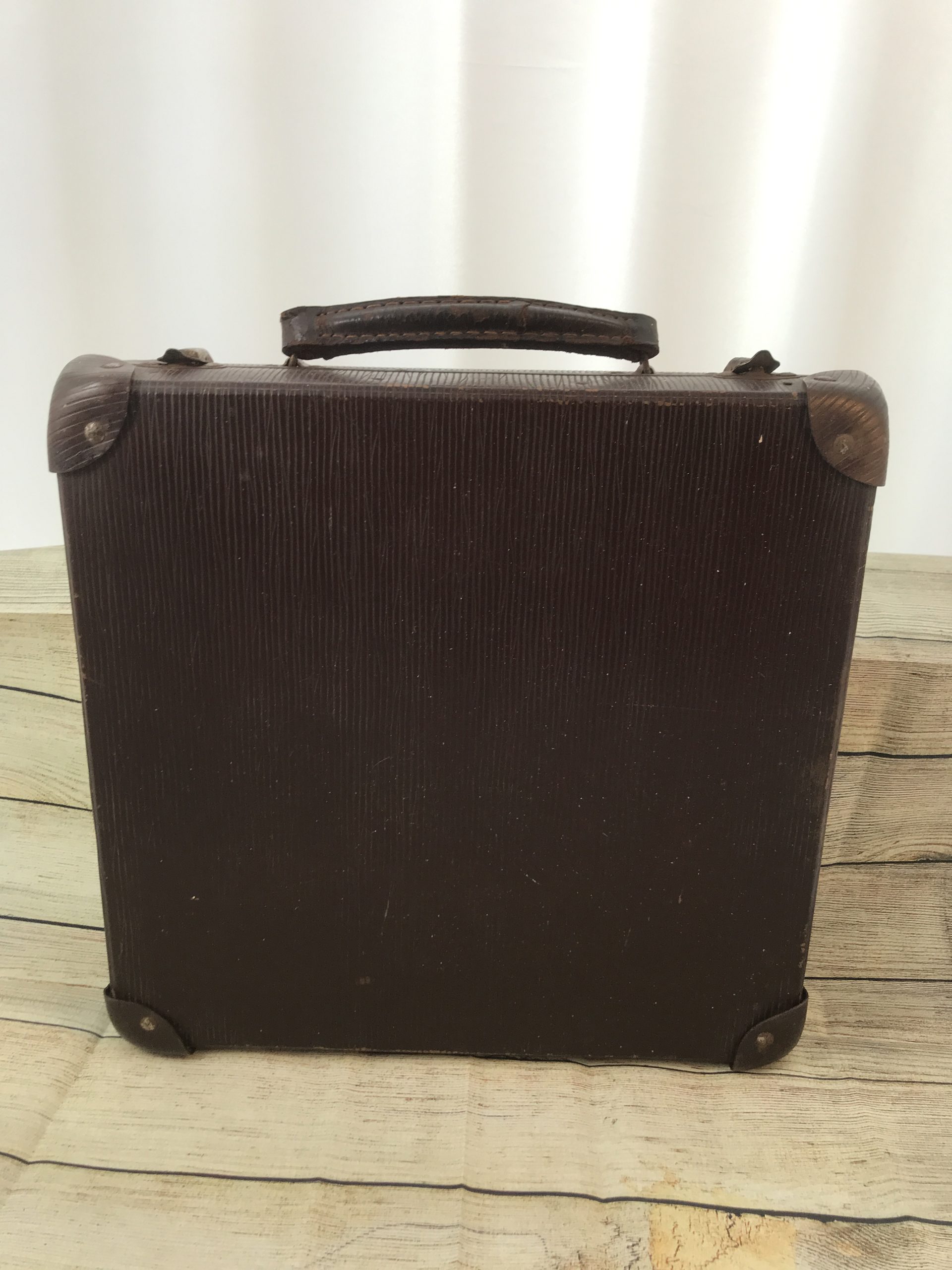 Vintage Record Carry Case - National Brand (Brown) - Vintage Keepsakes