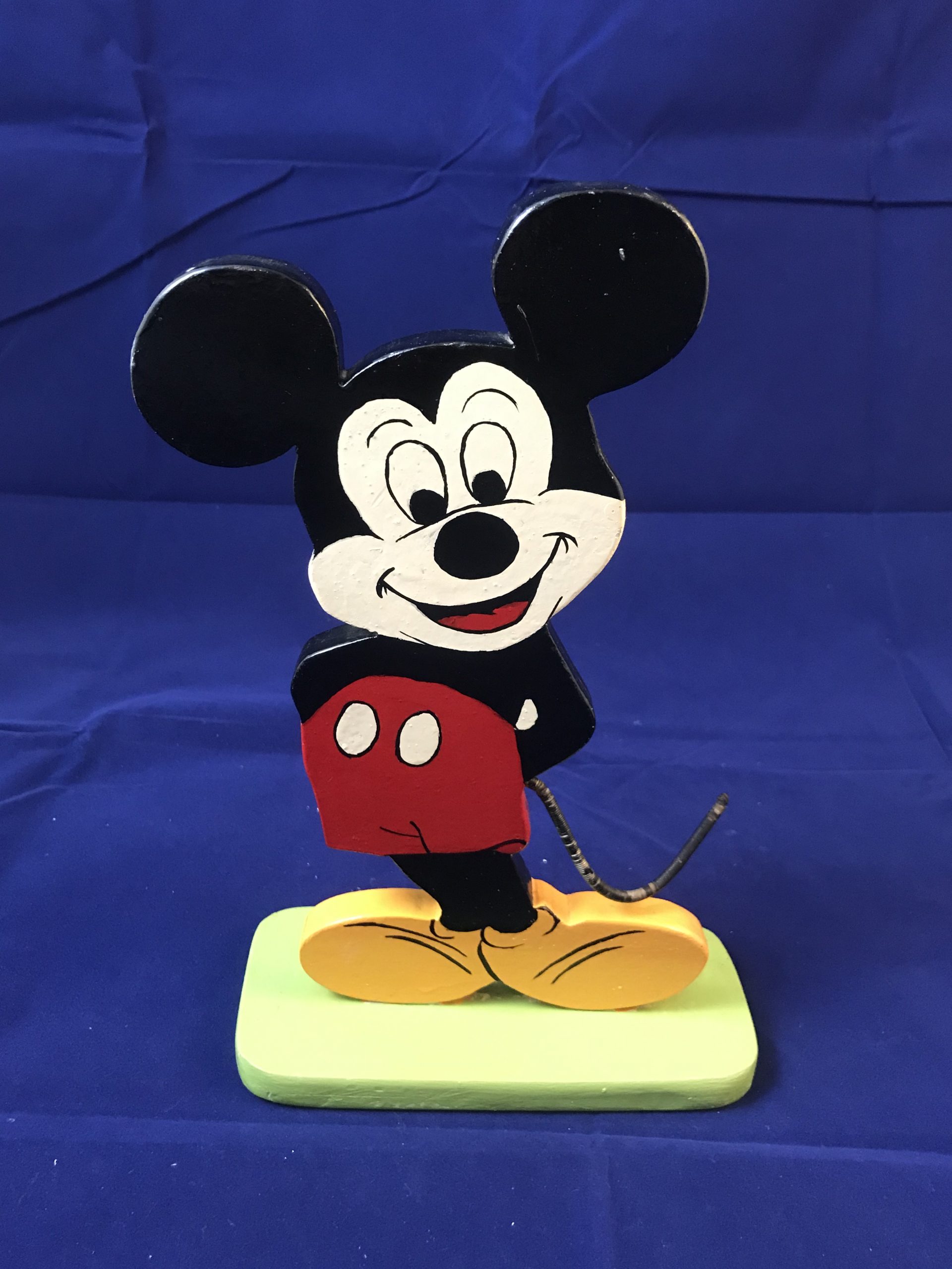 Hand painted timber Mickey Mouse - Vintage Keepsakes