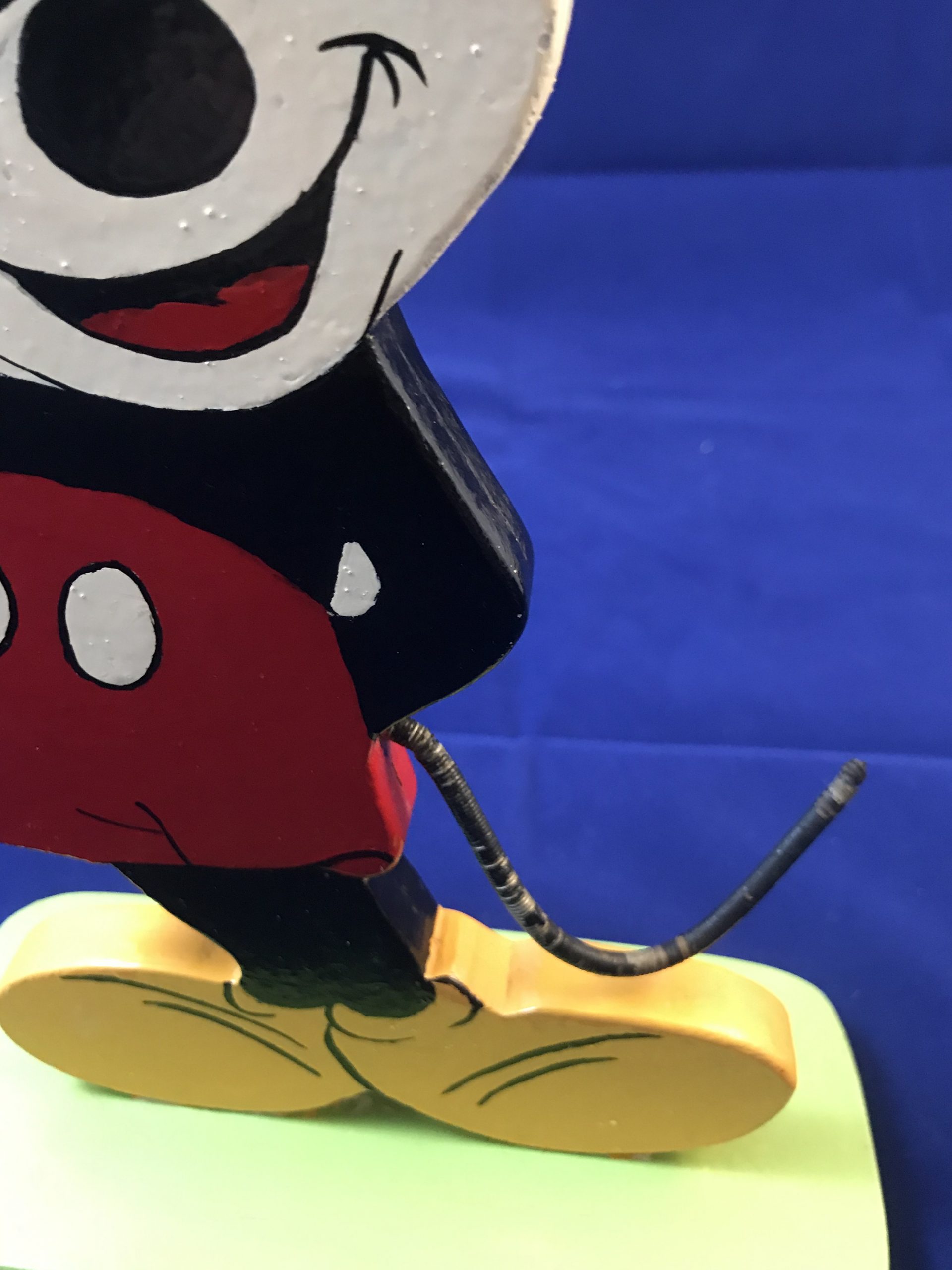 Hand painted timber Mickey Mouse - Vintage Keepsakes