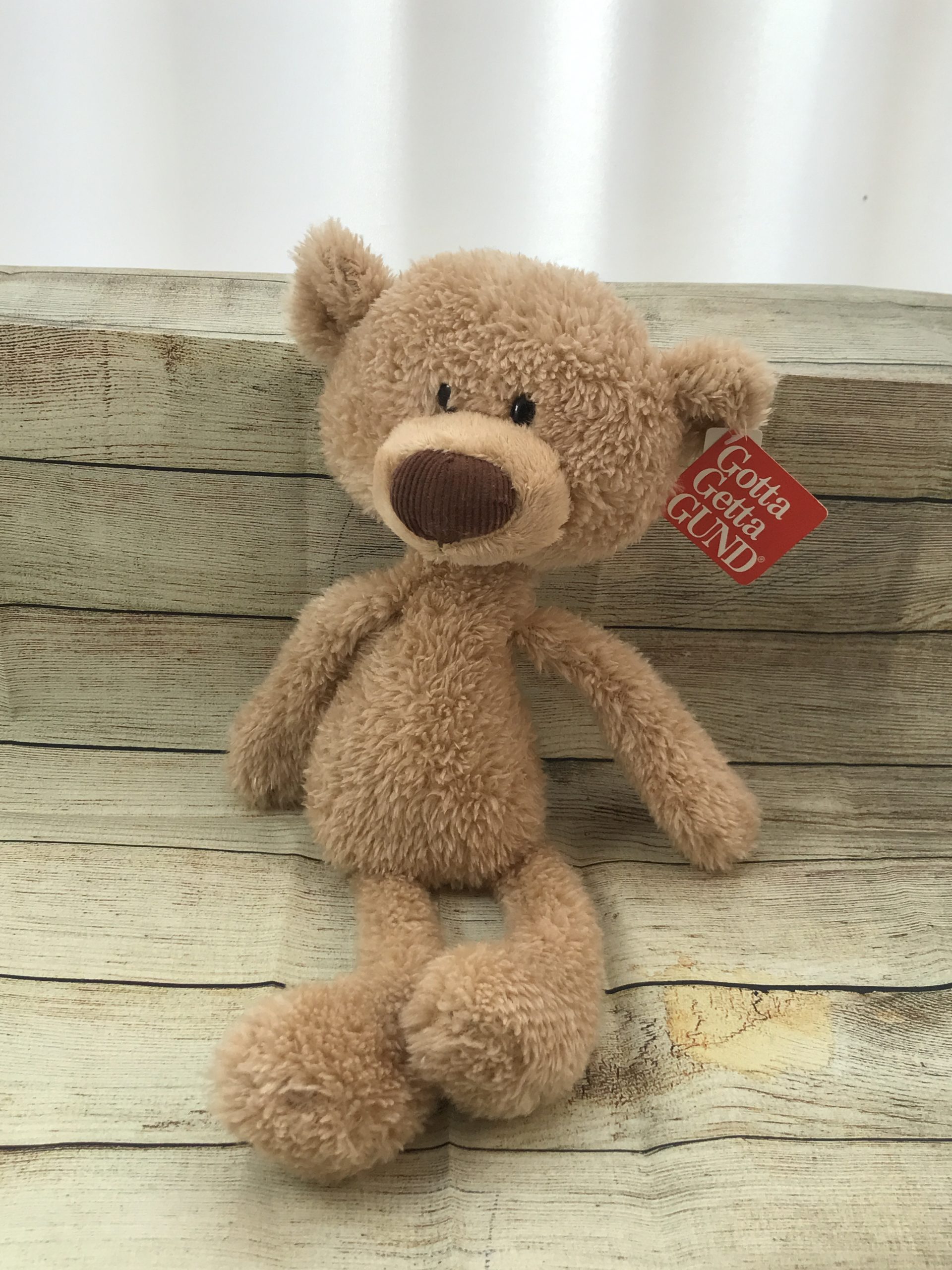 Gund Toothpick Teddy Bear 15" Plush Beige - Vintage Keepsakes