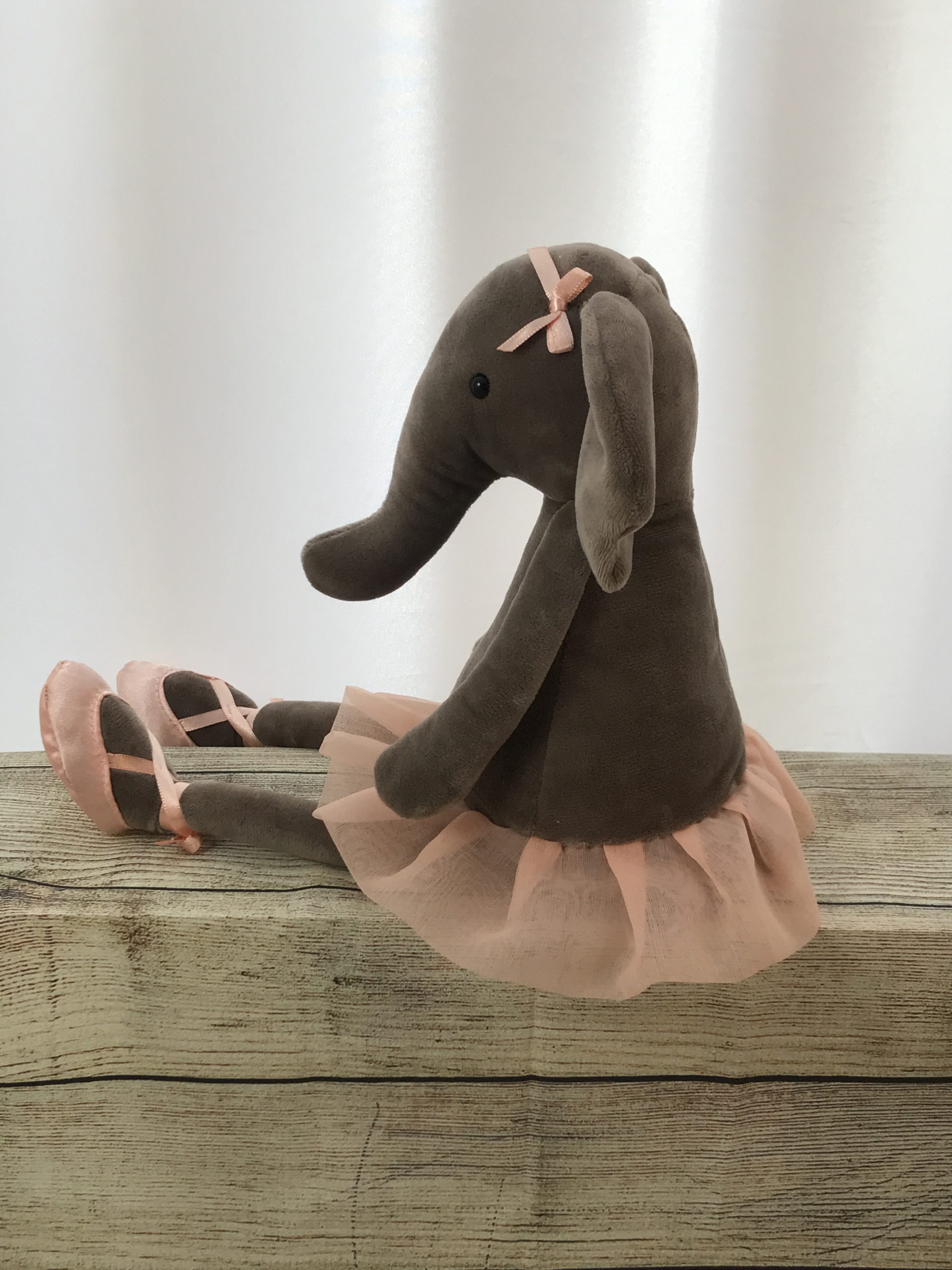 Jellycat Dancing Darcey Gray Elephant 13" Ballerina - Pink Tutu and ...