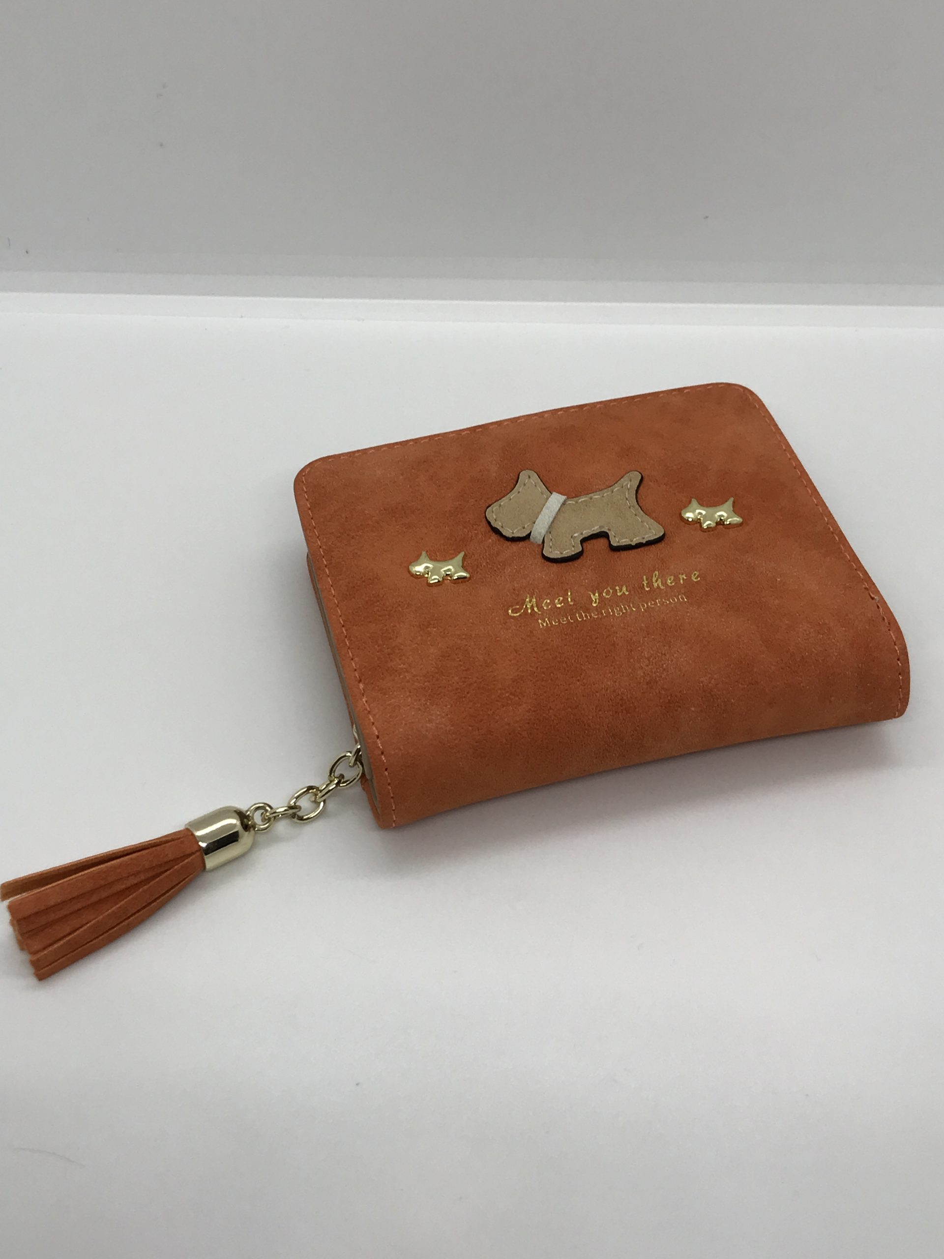 Orange Meet you There scotty dog coin purse - Vintage Keepsakes