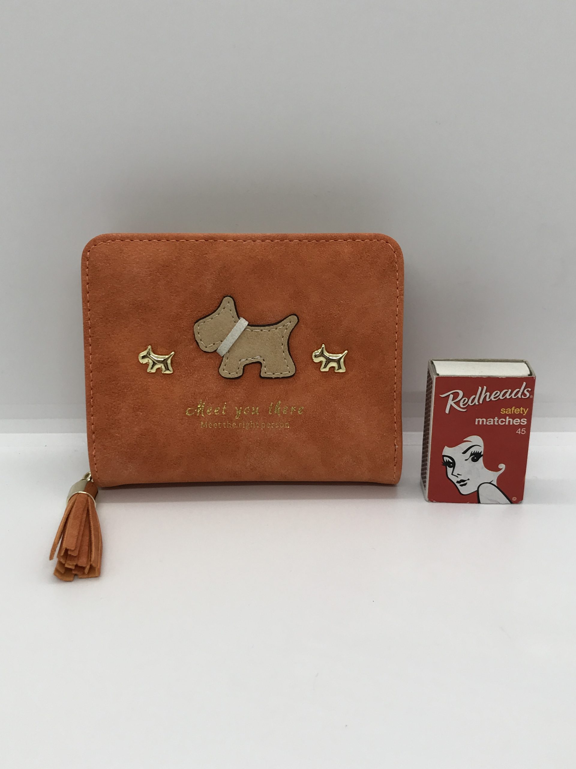 Orange Meet you There scotty dog coin purse - Vintage Keepsakes