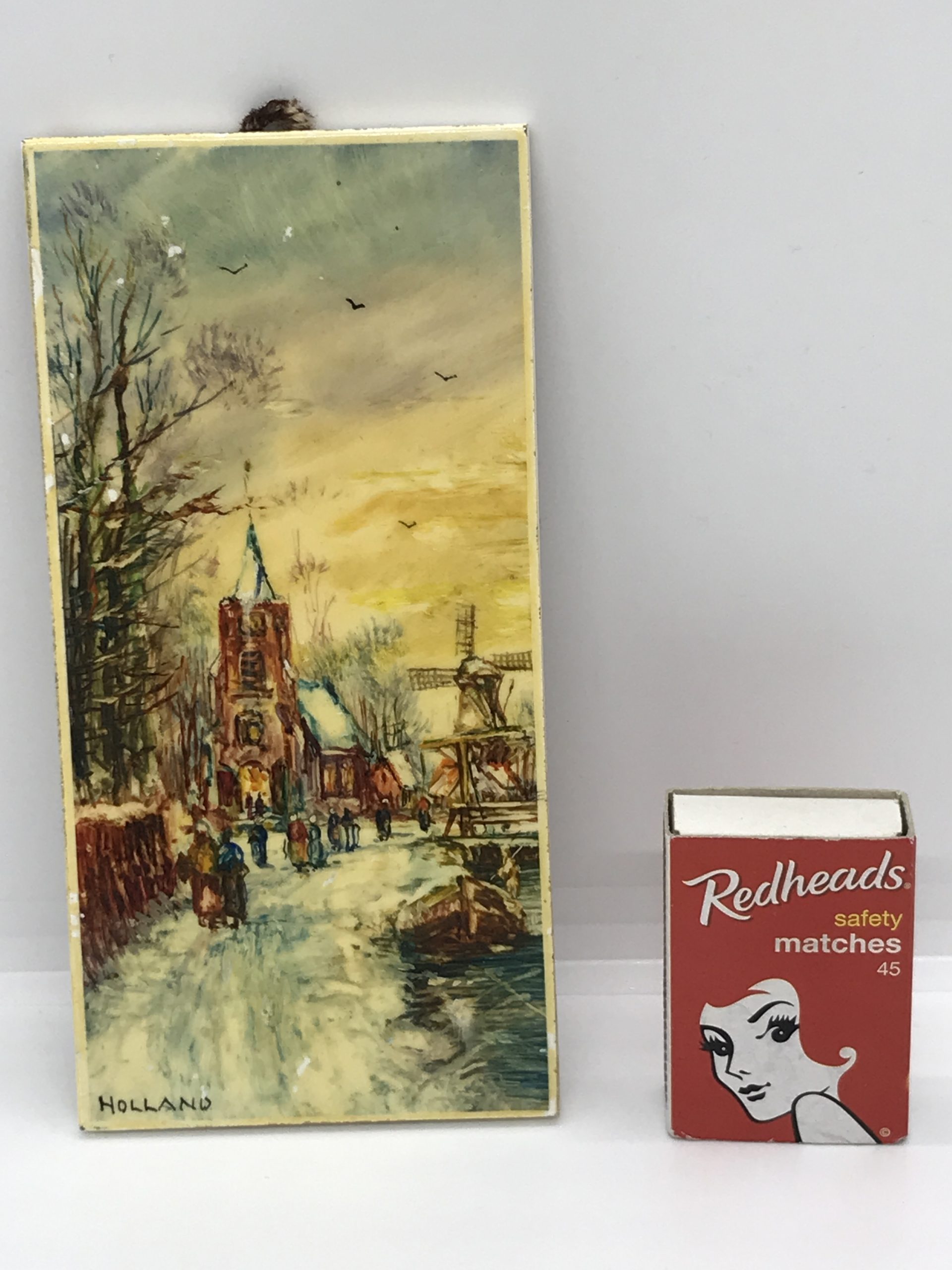 Hand Painted TIle (Portrait) - Made in Holland - approx 16x6cm ...