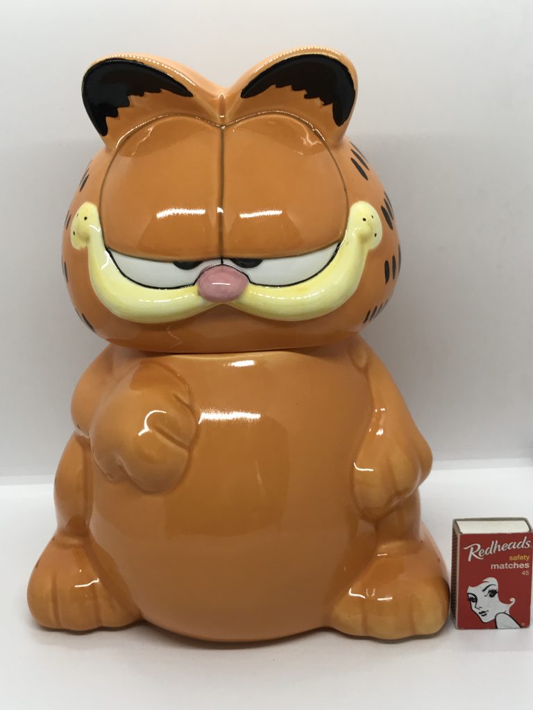 Vintage Garfield Cookie Jar - branded Paws - Vintage Keepsakes