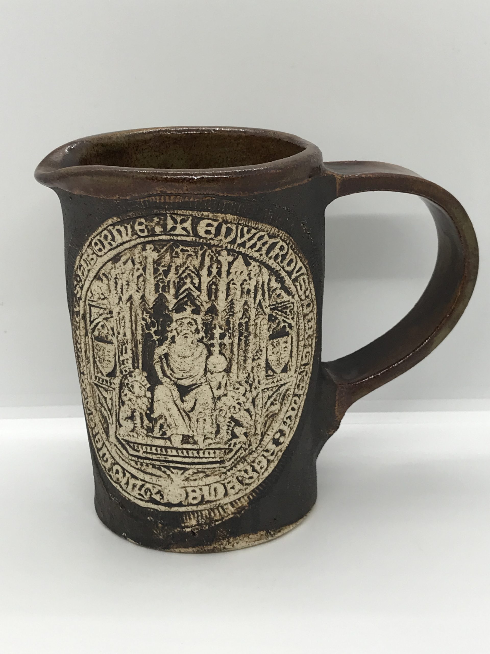 Vintage Quantock Pottery Jug - King Edward Design England 750ml ...