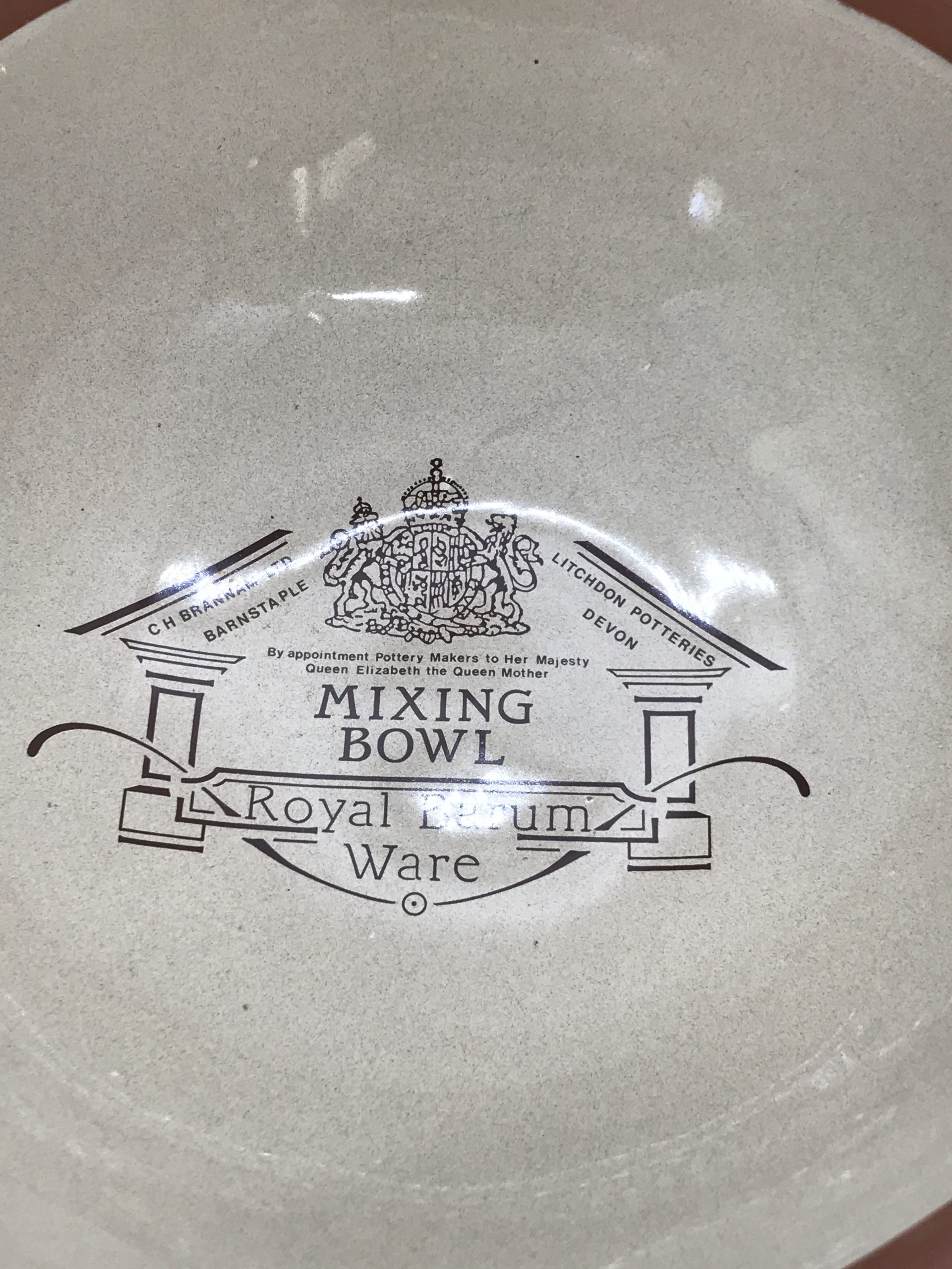 Vintage Royal Barum Ware Pottery Mixing Bowl (approx 30cm wide ...