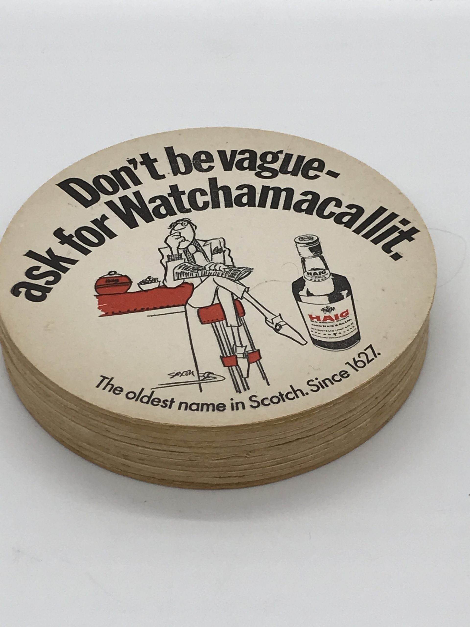 Haig Scotch Whisky Drinks Coaster Barware c1970s (excellent condition ...