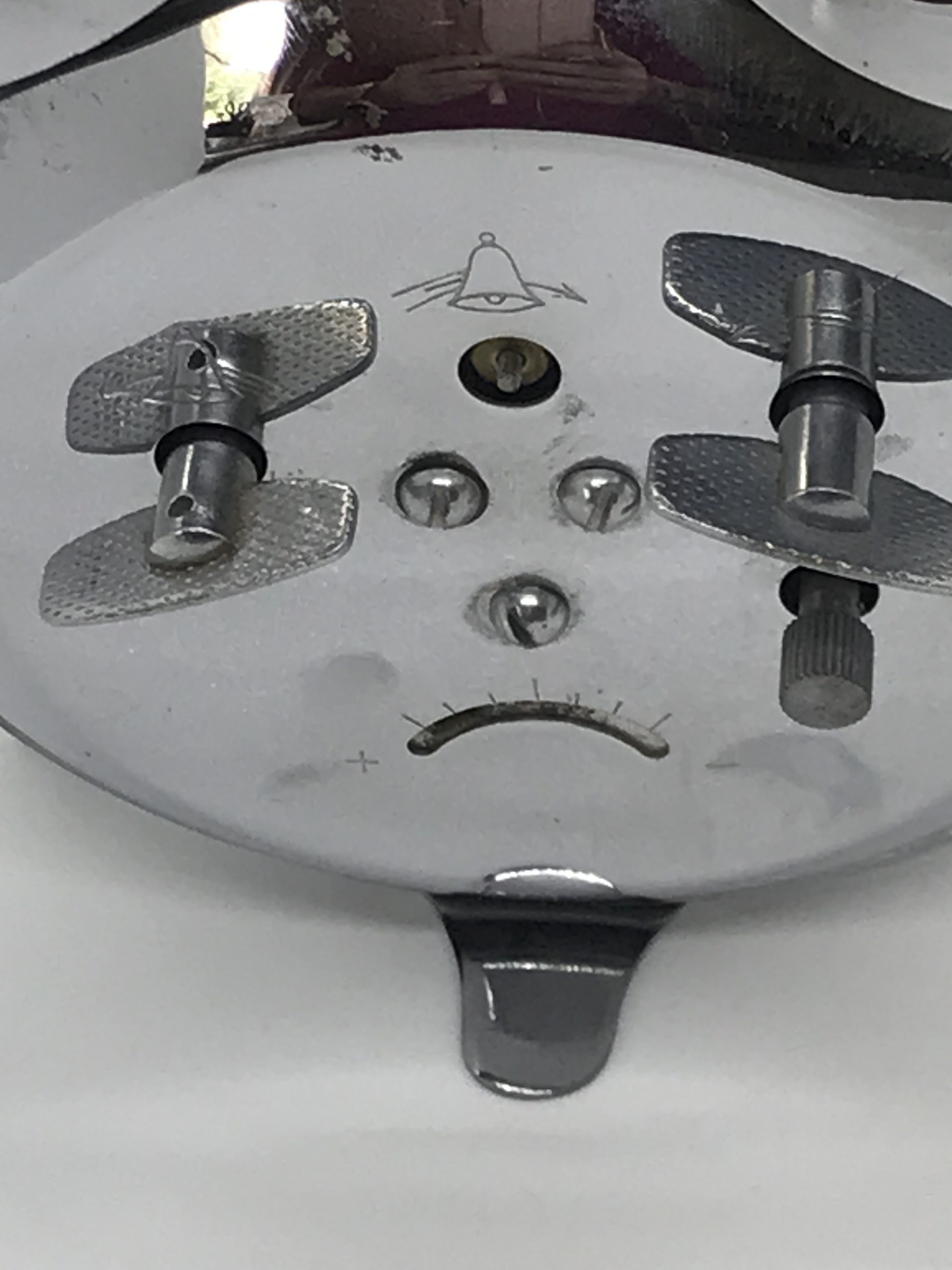 Vintage Chrome Alarm Clock with Satellite Second hand - Made in China ...