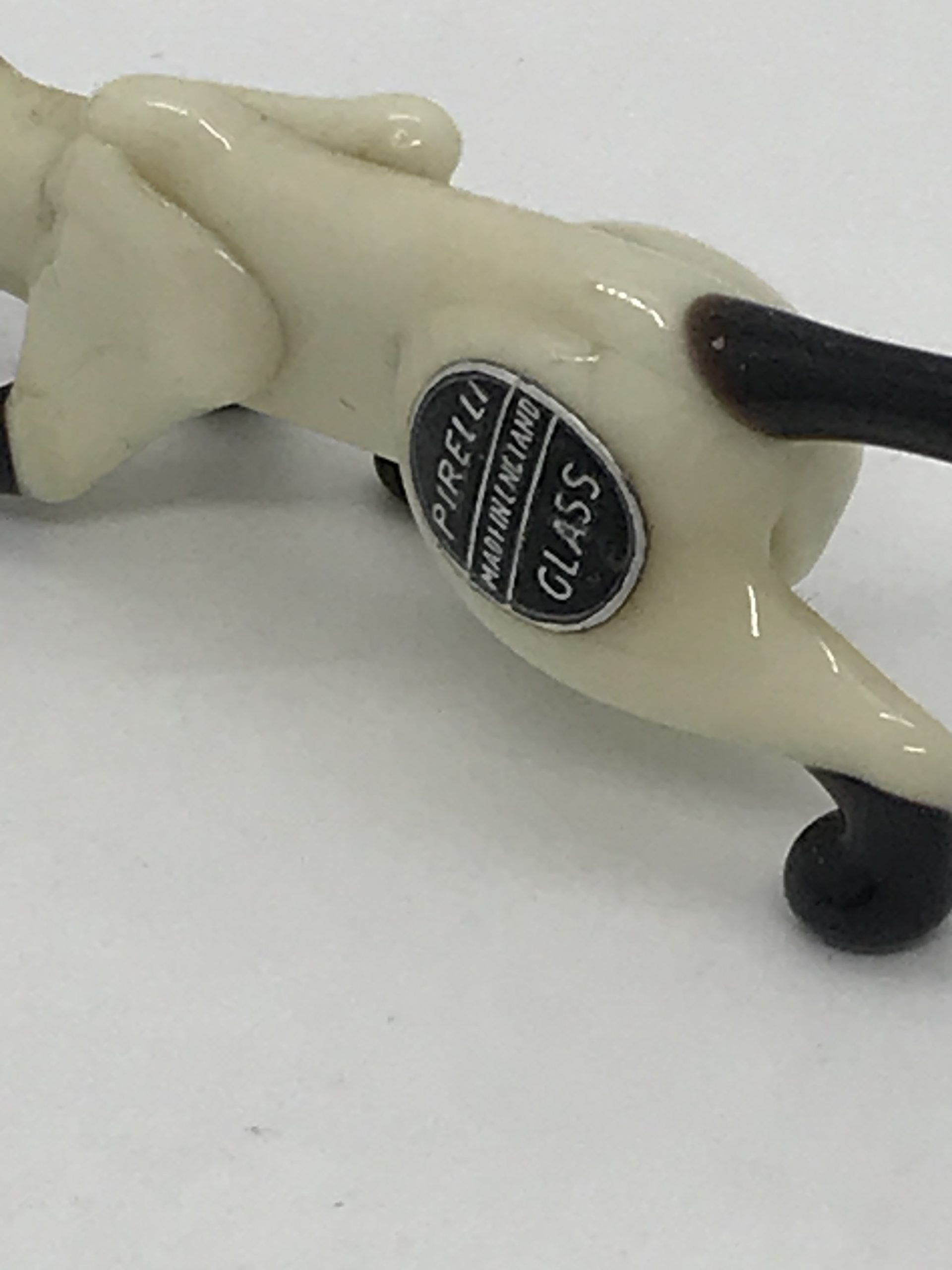 Pirelli Glass Cat - Made in England (stickered) - Vintage Keepsakes