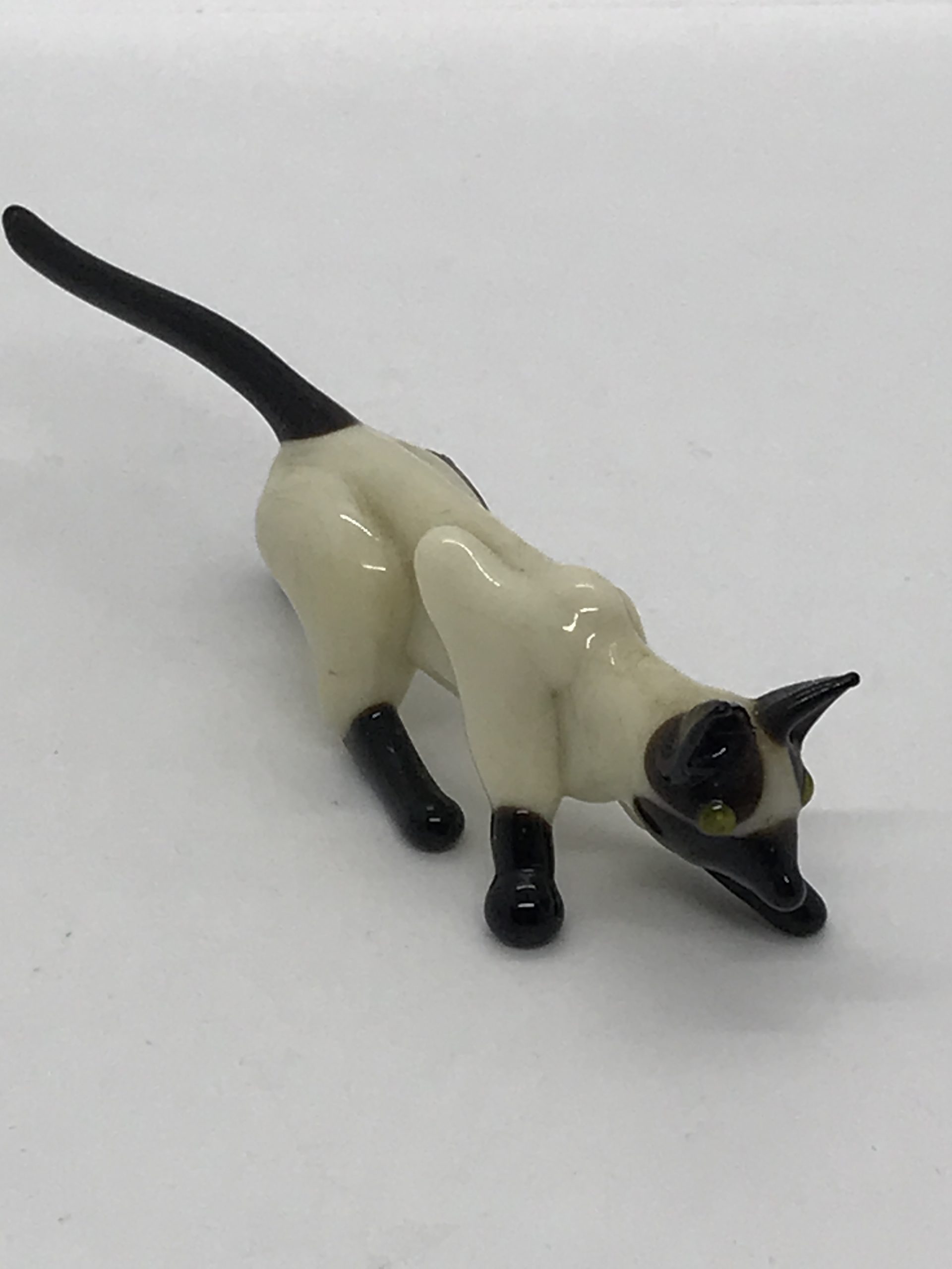 Pirelli Glass Cat - Made in England (stickered) - Vintage Keepsakes