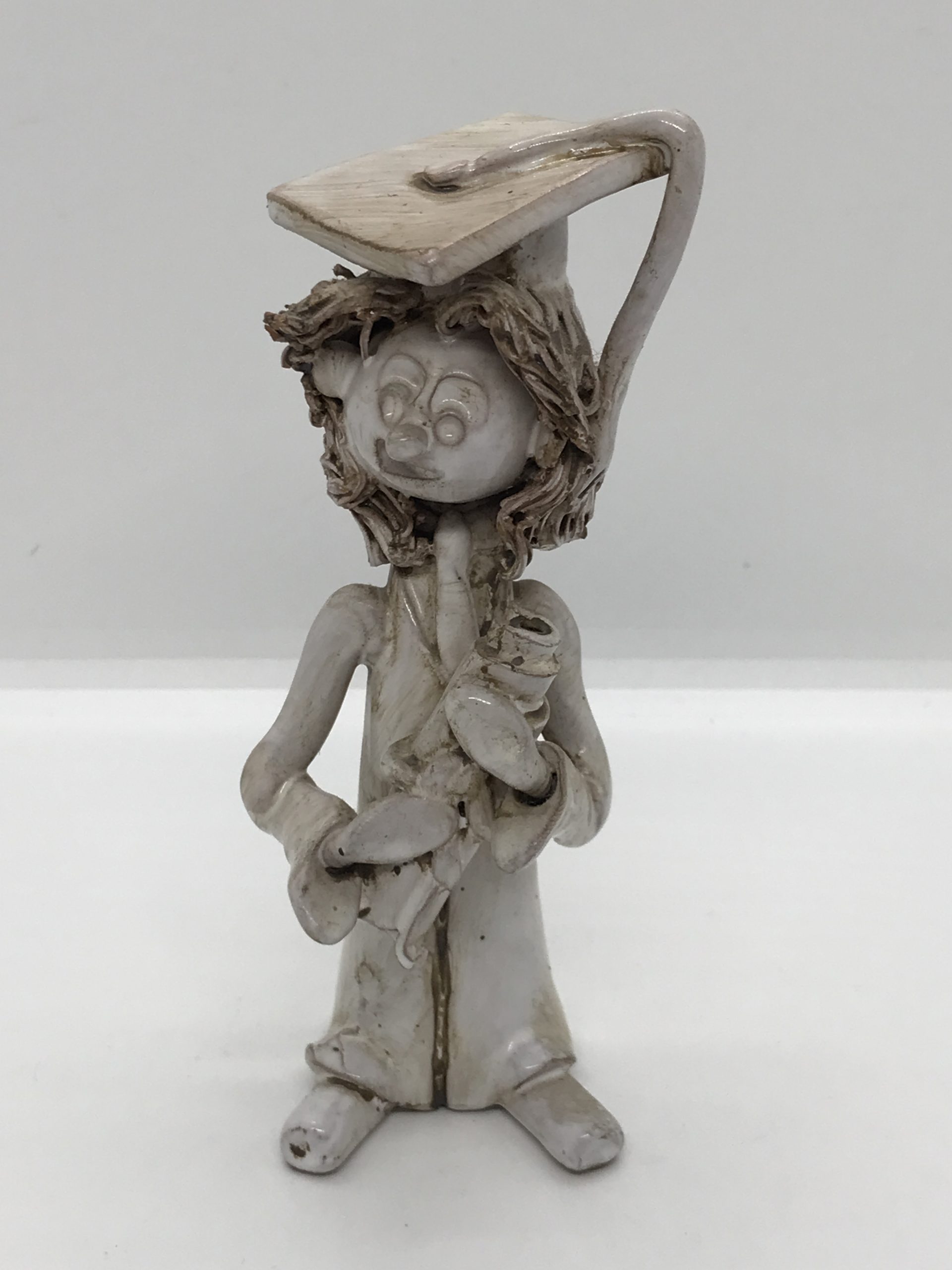 Bencini Figure of Scholar approx 15cm - Vintage Keepsakes