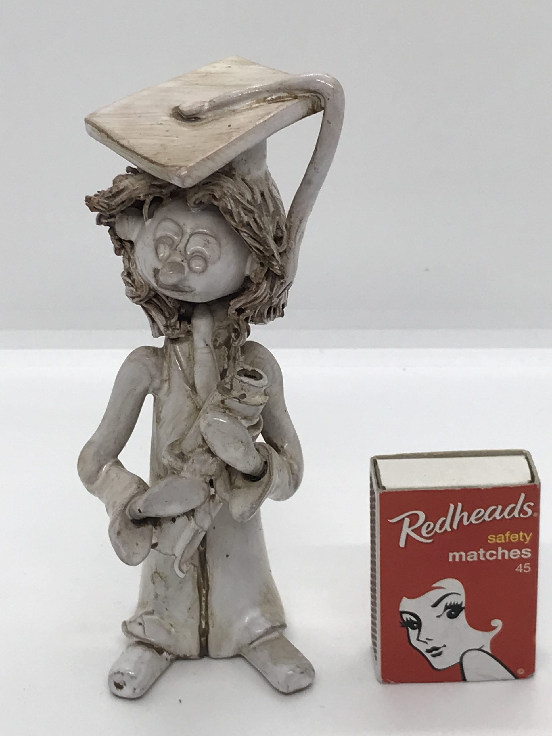 Bencini Figure of Scholar approx 15cm - Vintage Keepsakes