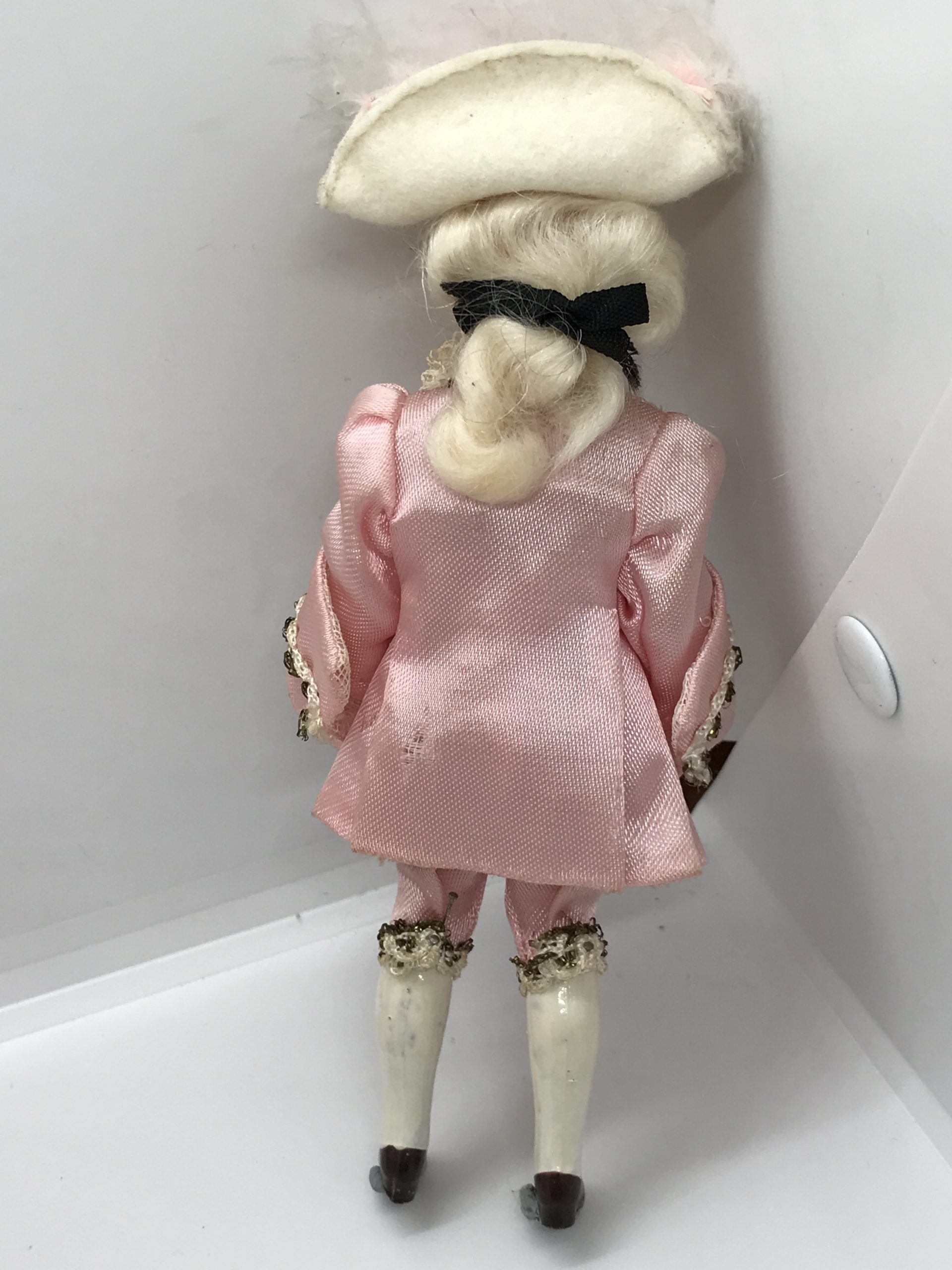 Pair of Plastic Dolls with Handmade Pink Outfits (approx 15cm high ...