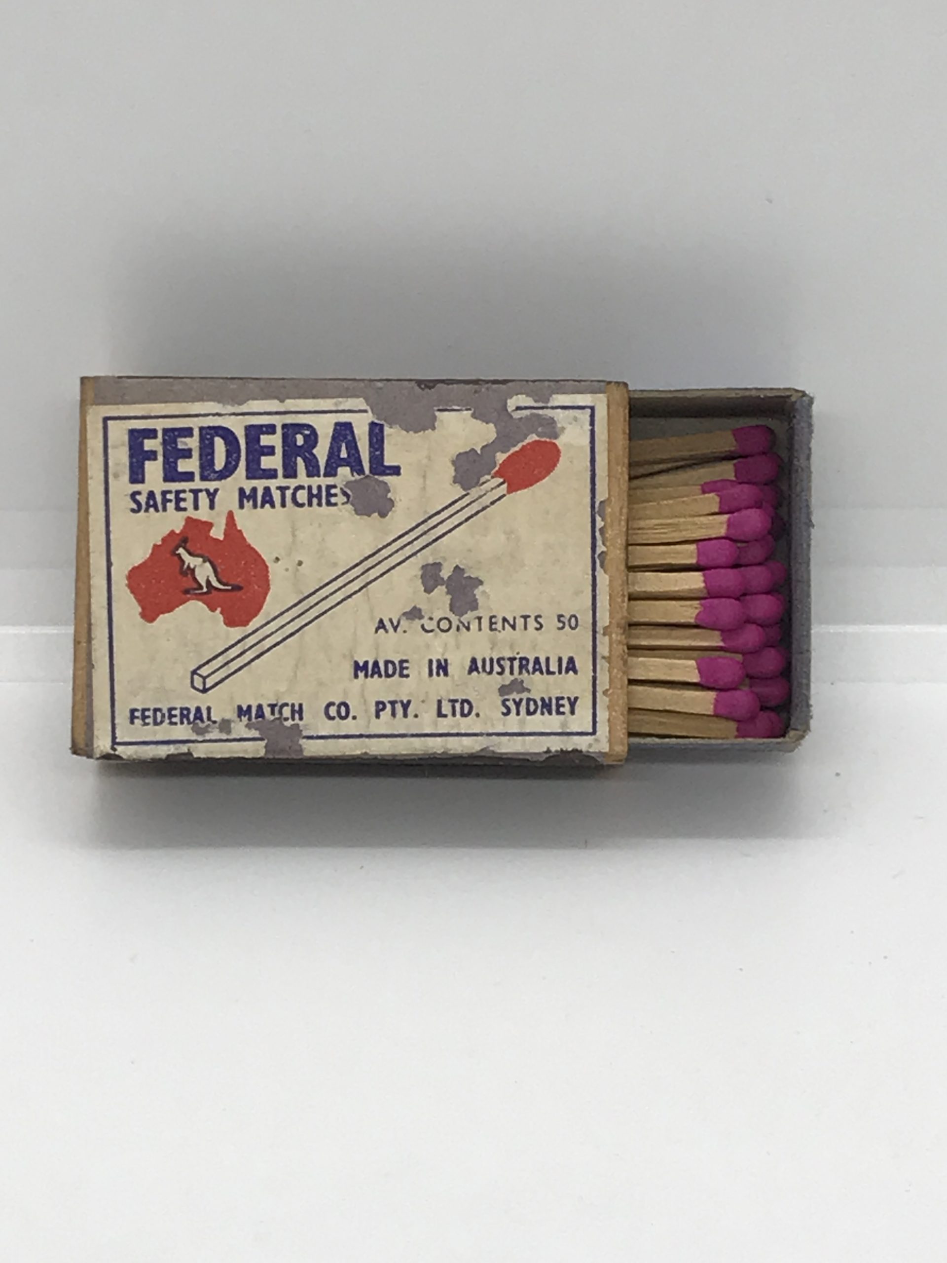Vintage Federal Safety Matches in Wood Box - with matches - Vintage ...