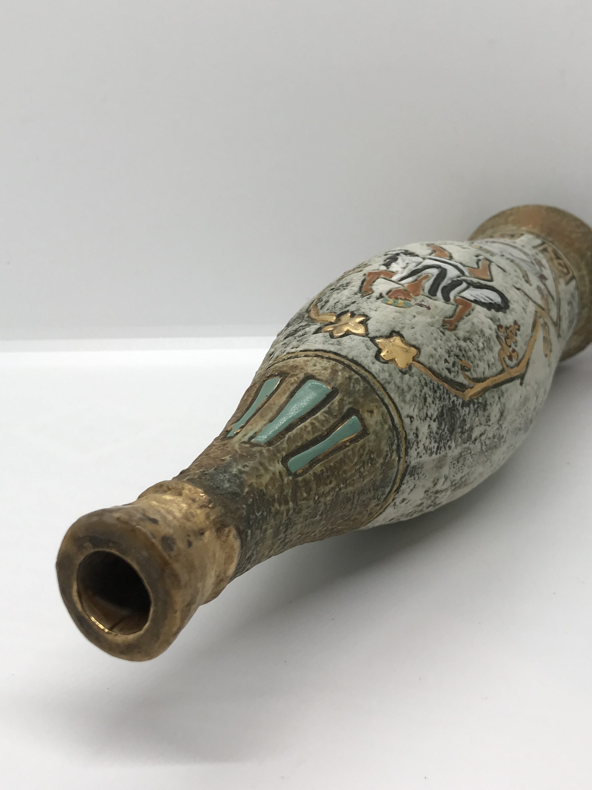 Vintage Titvlvs (Titulus) Ceramic Stoneware Bottle with Roman turquise ...