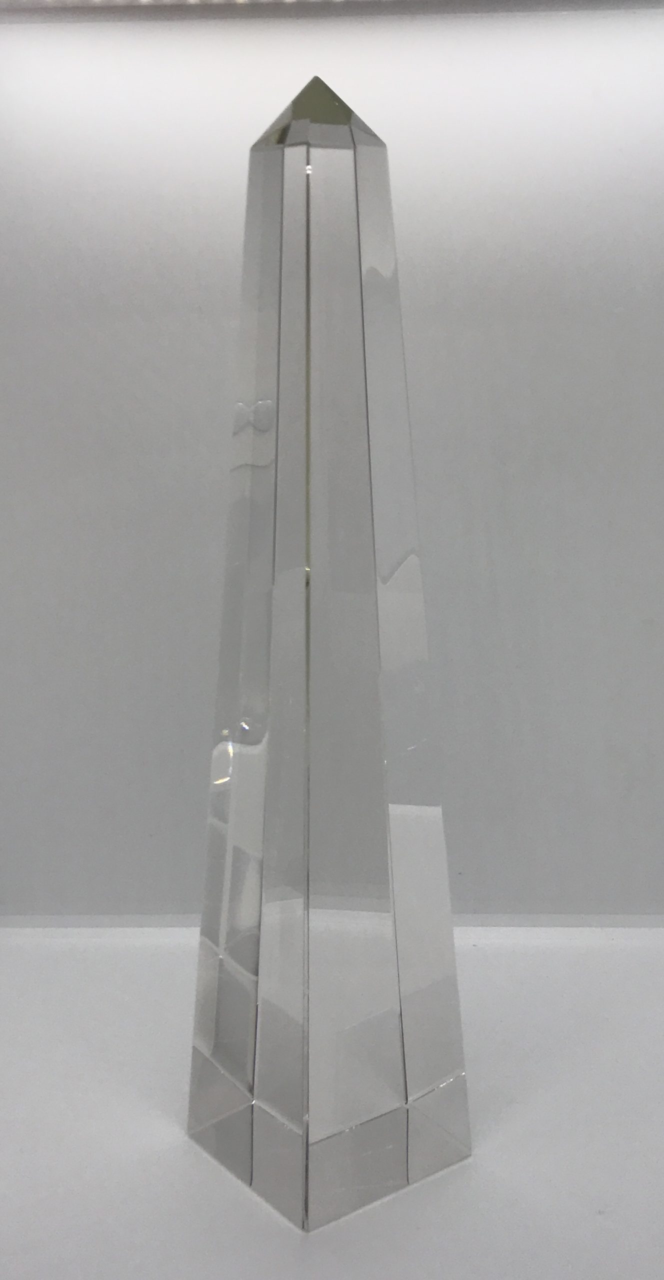 Large Crystal Obelisk - 36cm high - Vintage Keepsakes