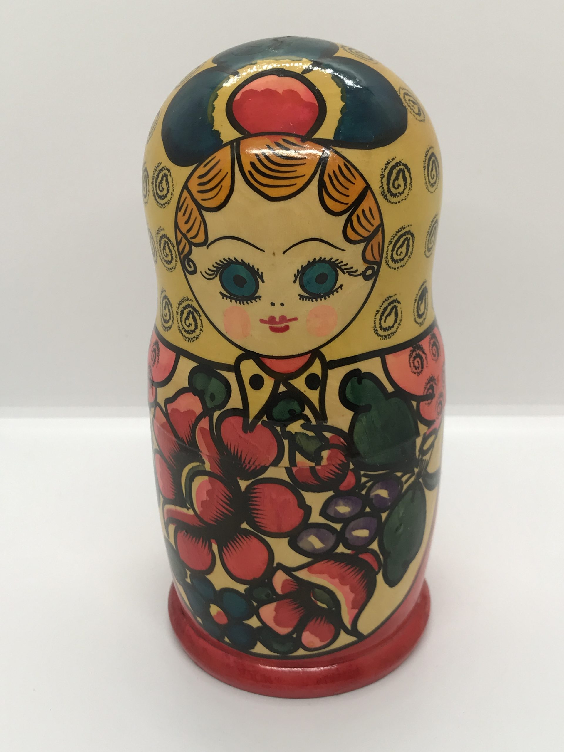 Vintage Set of 7 Russian Wooden Nesting Matryoshka Dolls. Largest 21cm ...