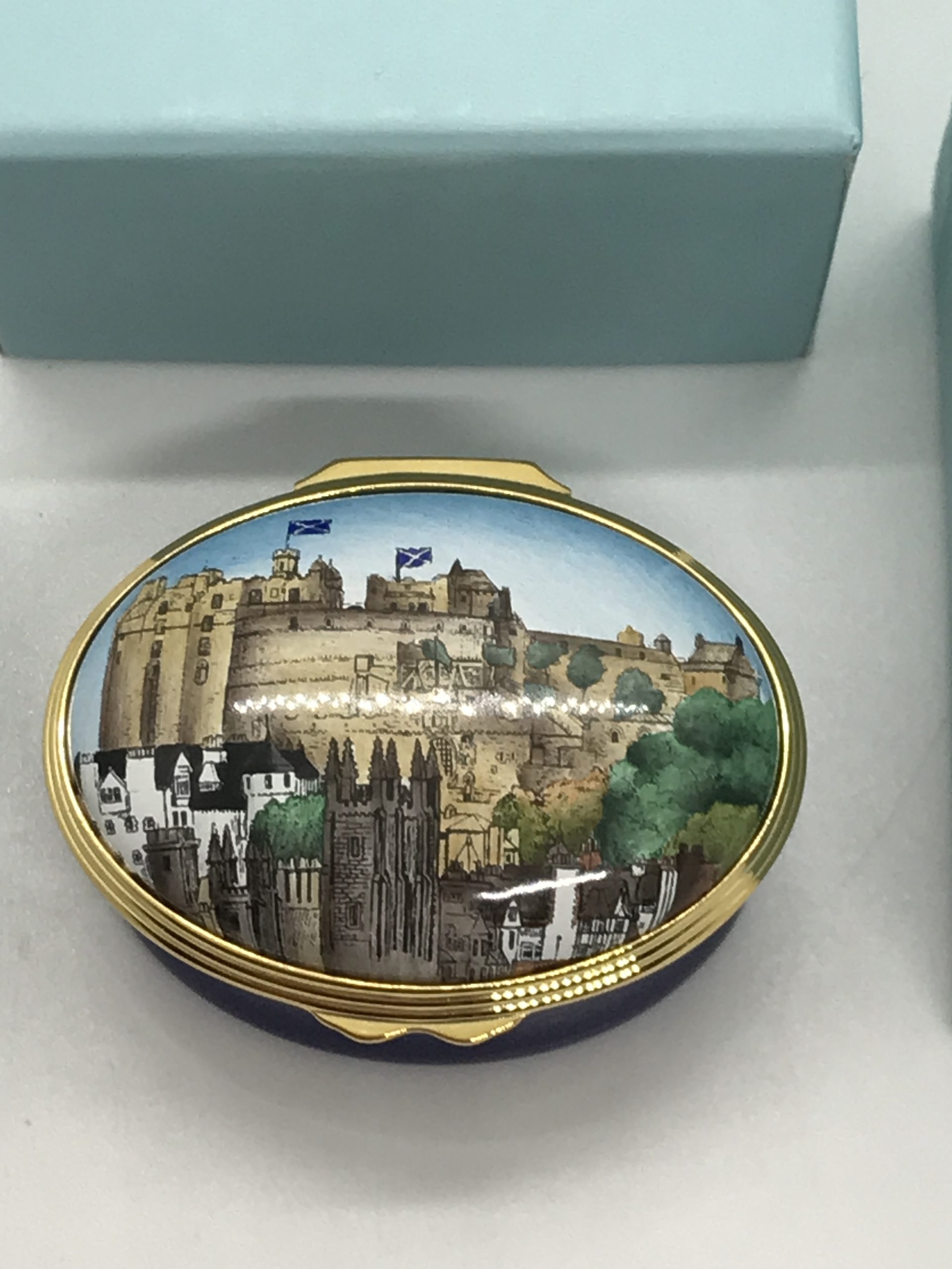 Halcyon Days Edinburugh Castle commisioned for Jenners Enamel Box ...