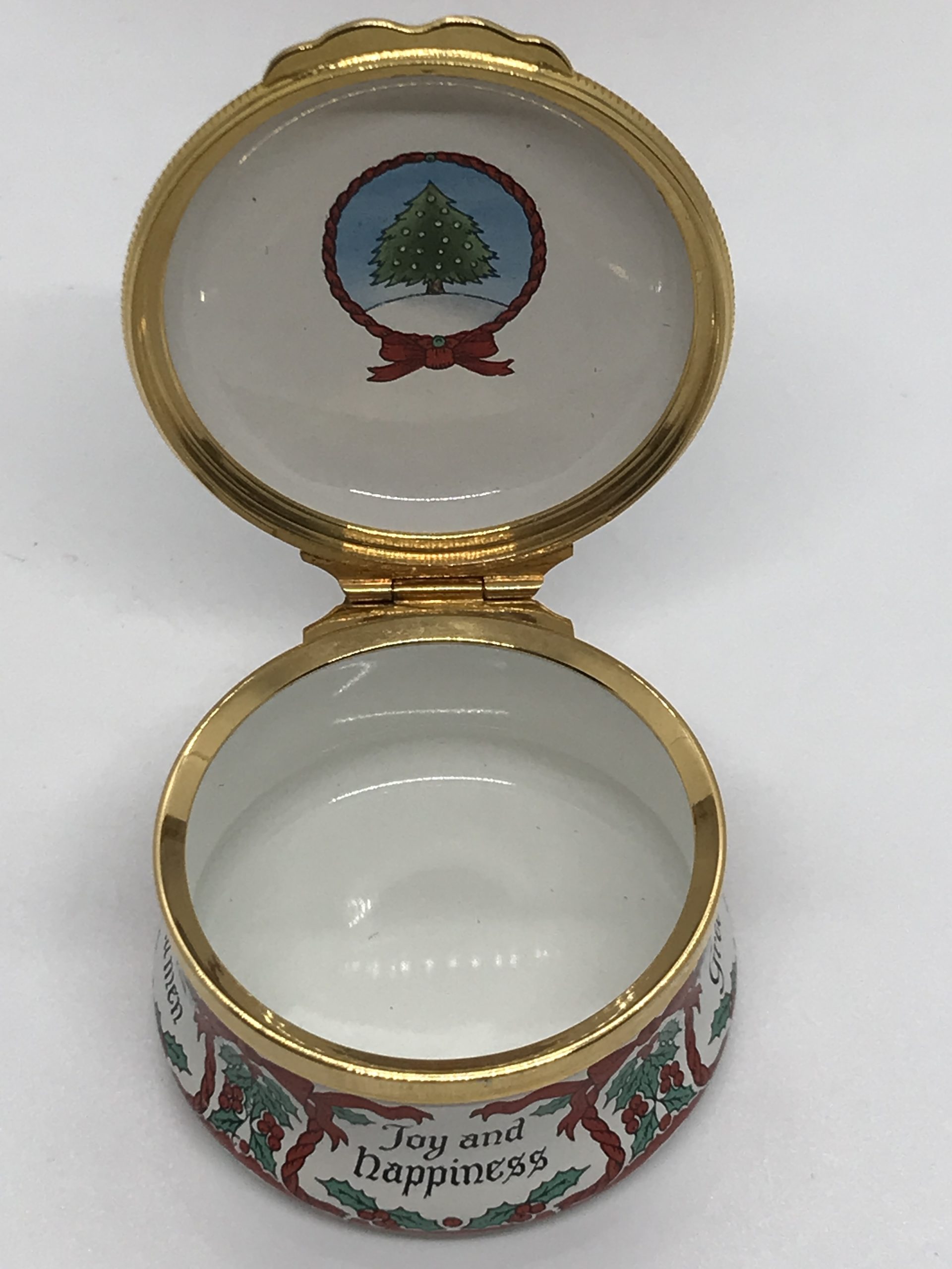 Halcyon Days Christmas 1988 Enamel Box (in original box) - Vintage ...