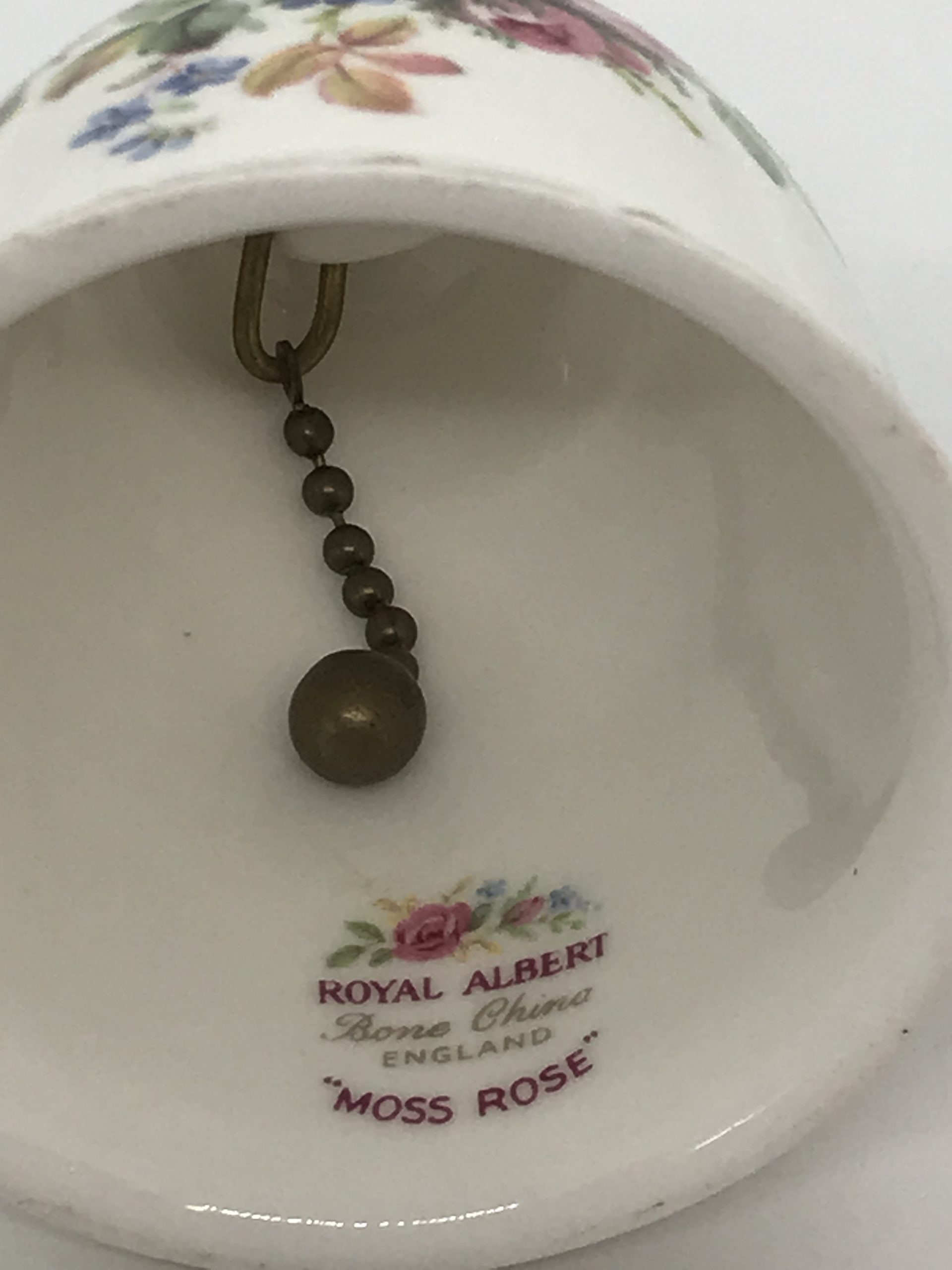 Royal Albert Moss Rose Bell - Vintage Keepsakes