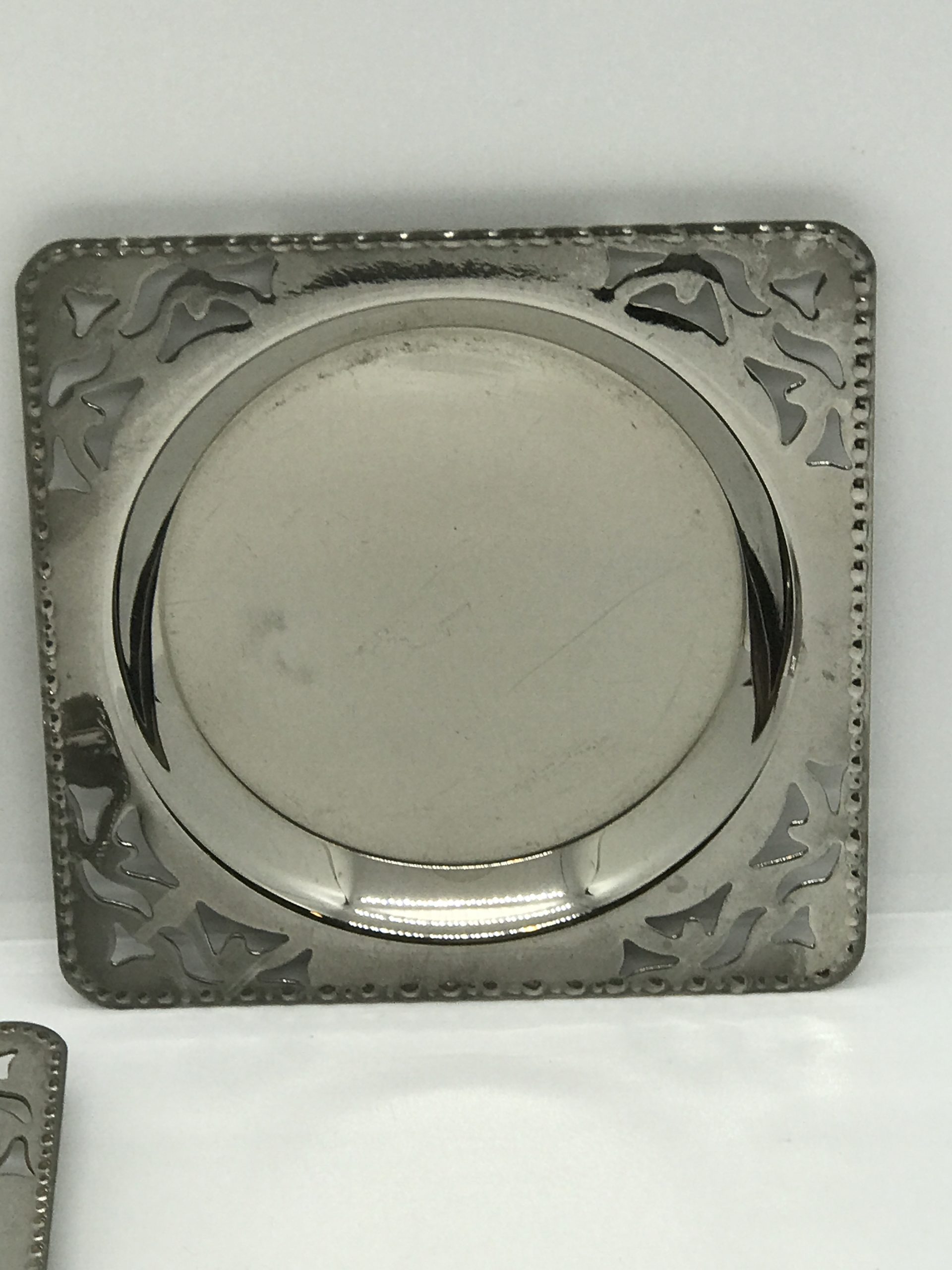 Pair of Vintage Silver Plated Coin Trays - Vintage Keepsakes