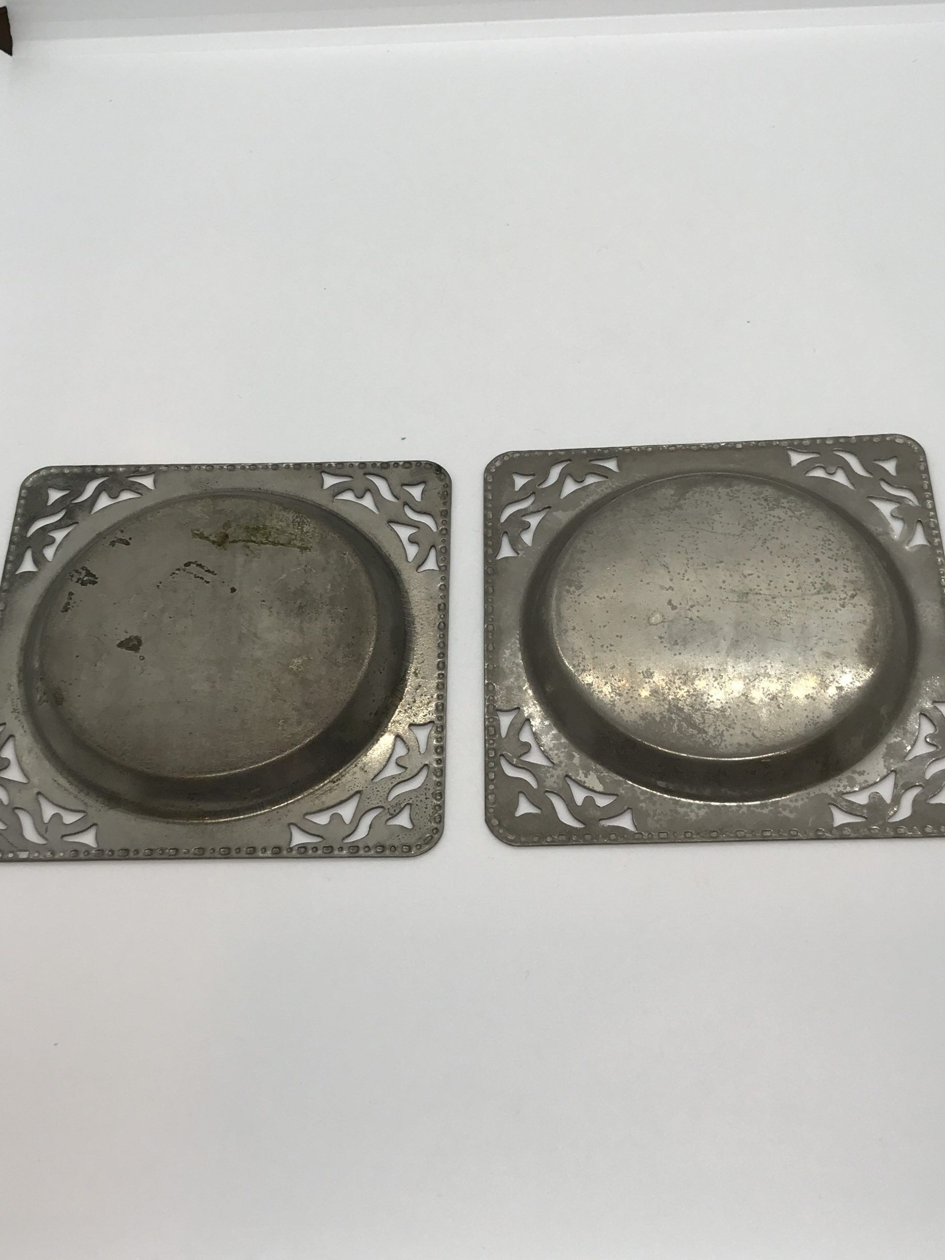 Pair of Vintage Silver Plated Coin Trays - Vintage Keepsakes