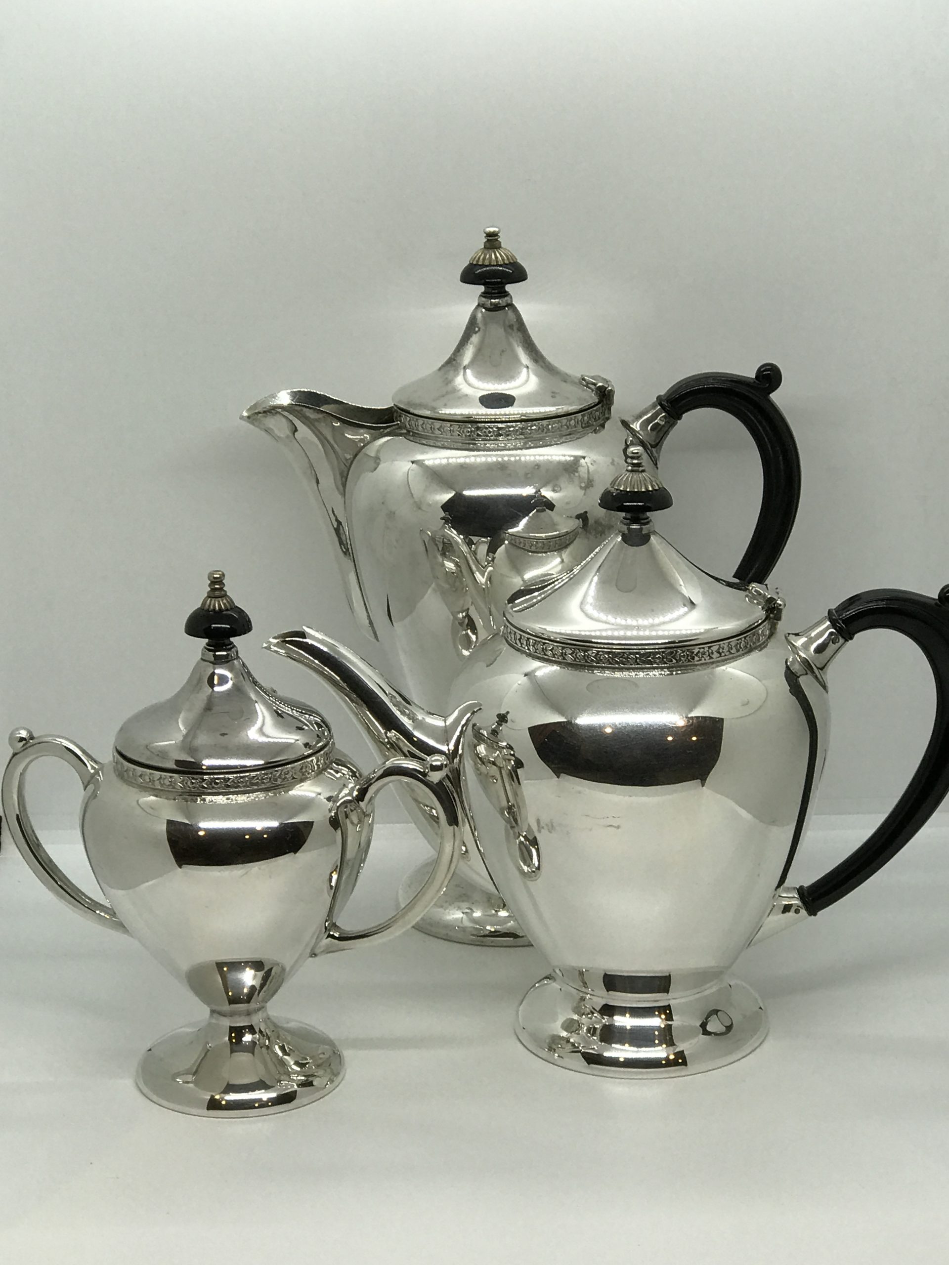 3 Piece Paramount 'Du Barry' Silver Plated Tea Set - Vintage Keepsakes