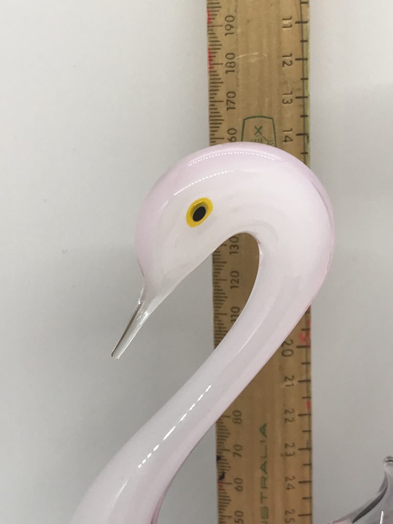 Pair of Japanese Art Glass Birds with Base - Boxed (branded Multiglass ...