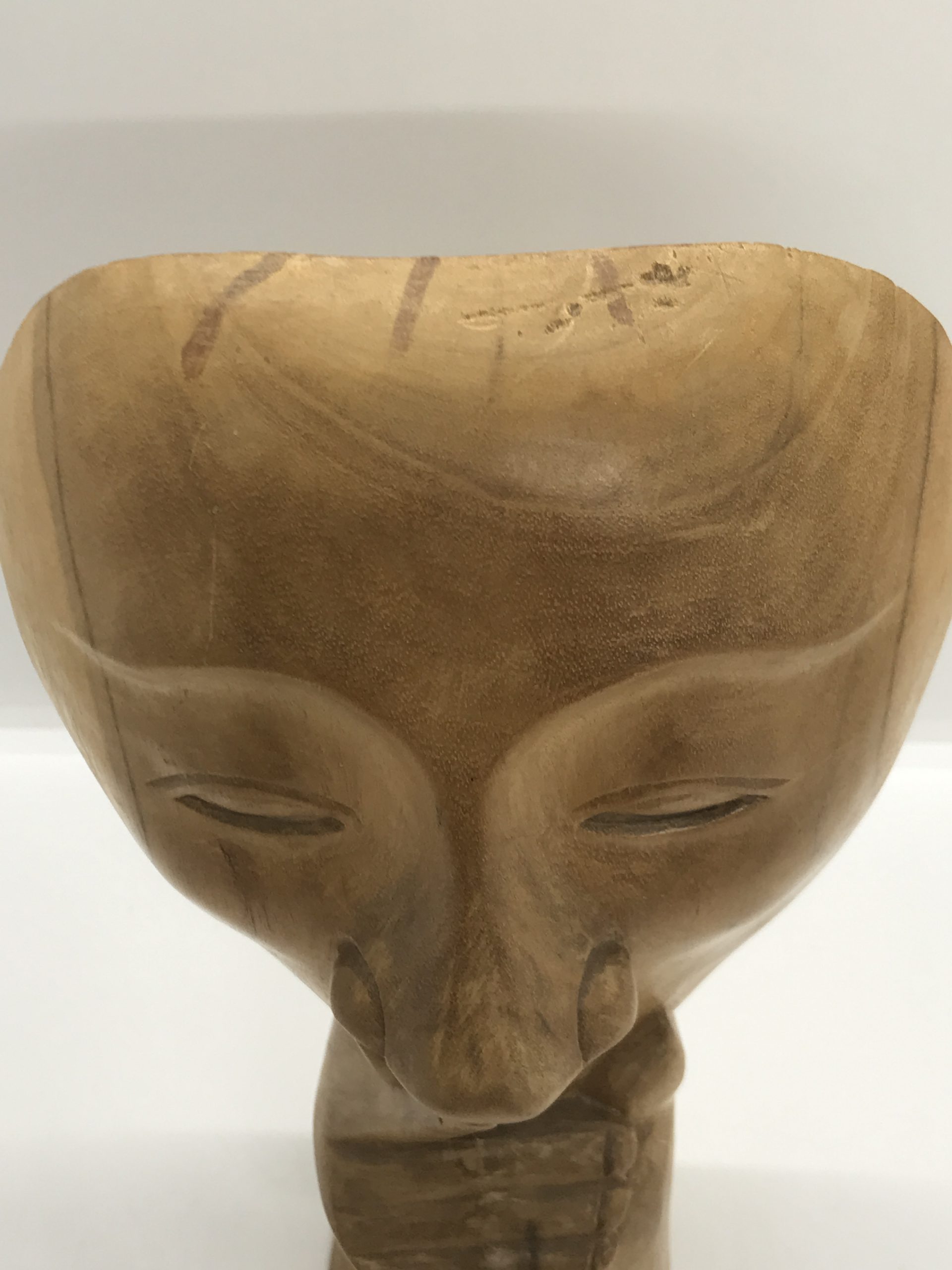 Vintage Indonesian Wooden Folk Art Shh Shush Mask, Hand-Carved ...