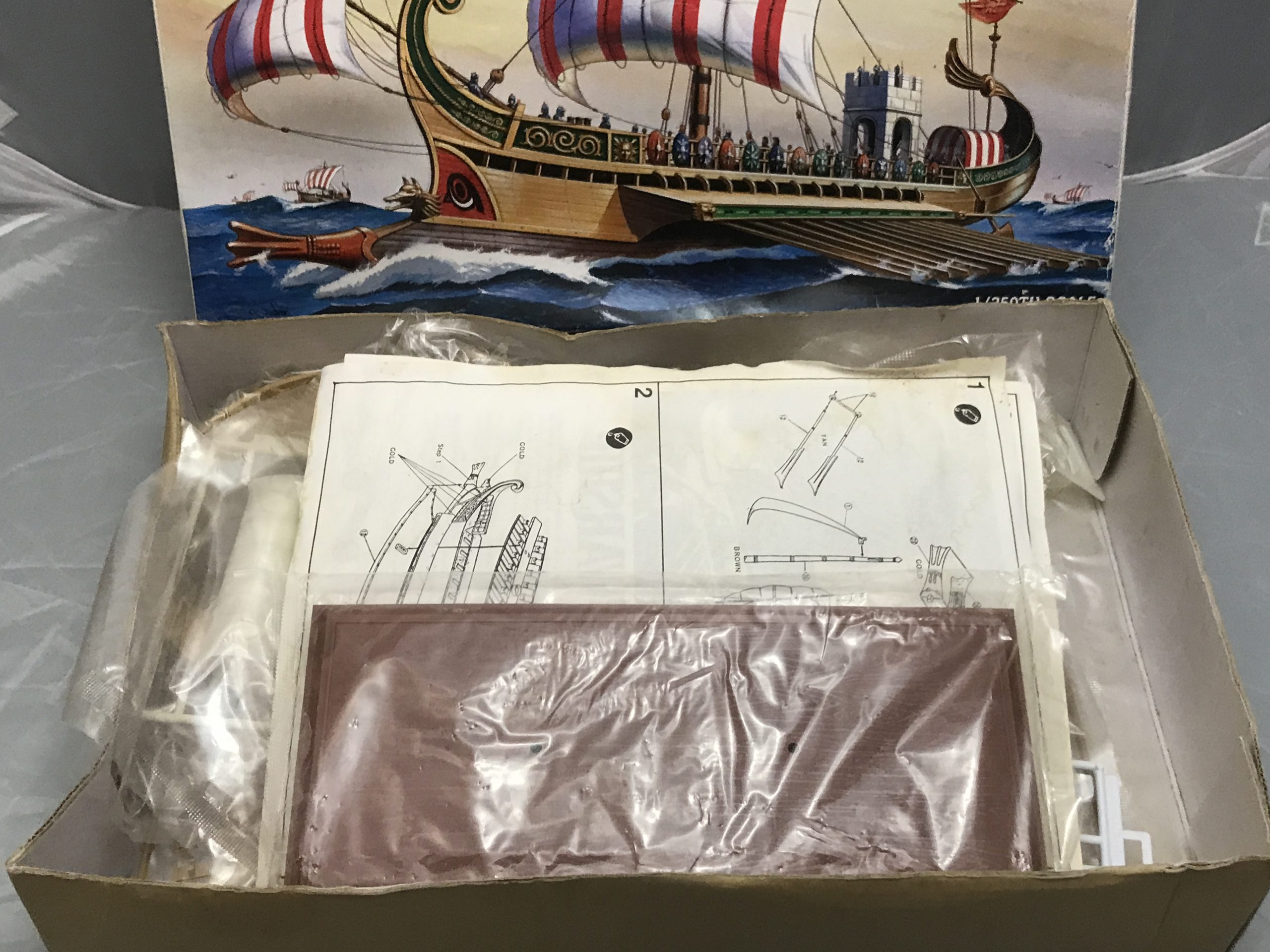 Academy Hobby Model Kits B.C. 50 Roman Warship 1/250 scale - Vintage ...