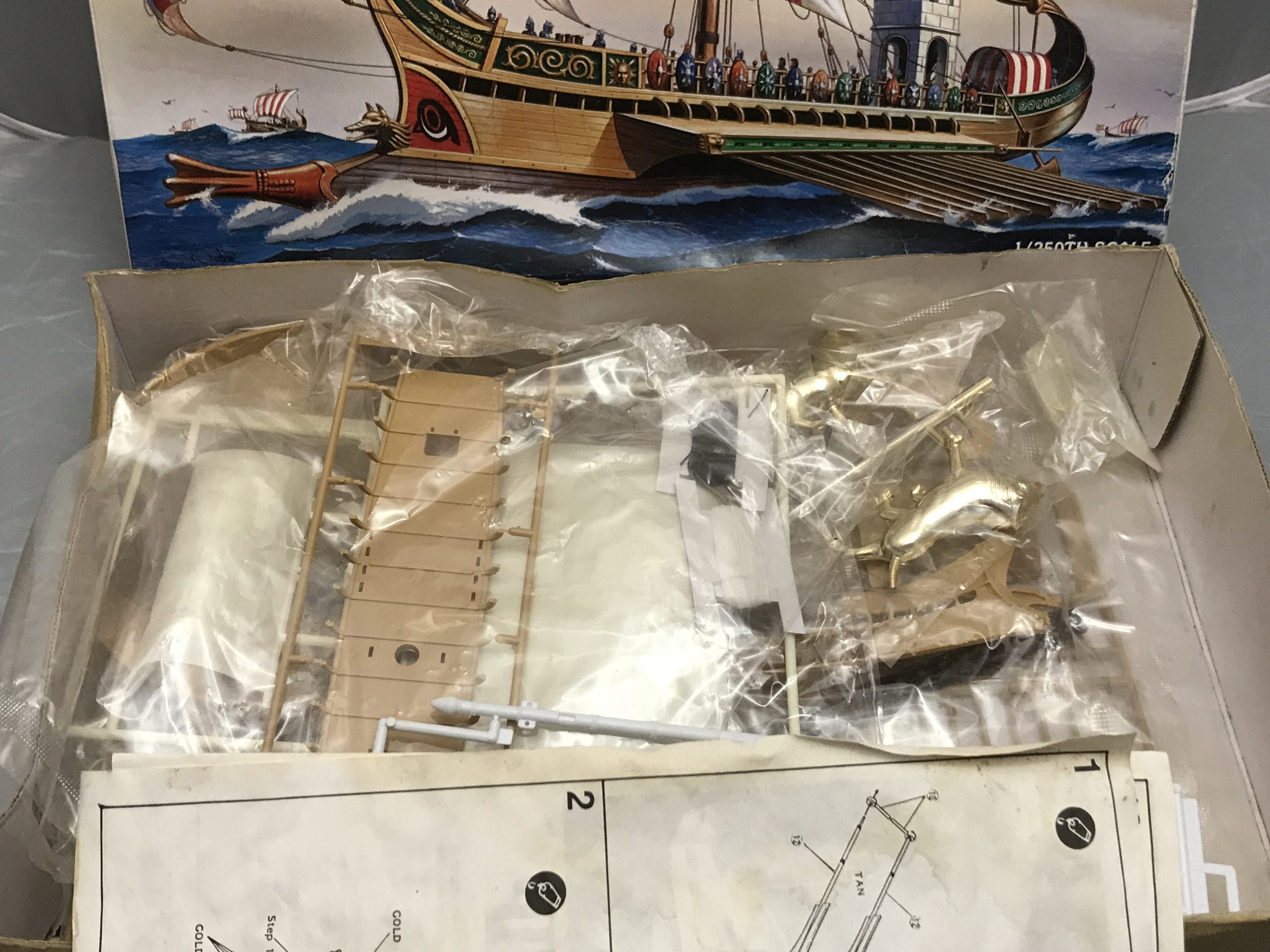 Academy Hobby Model Kits B.C. 50 Roman Warship 1/250 scale - Vintage ...