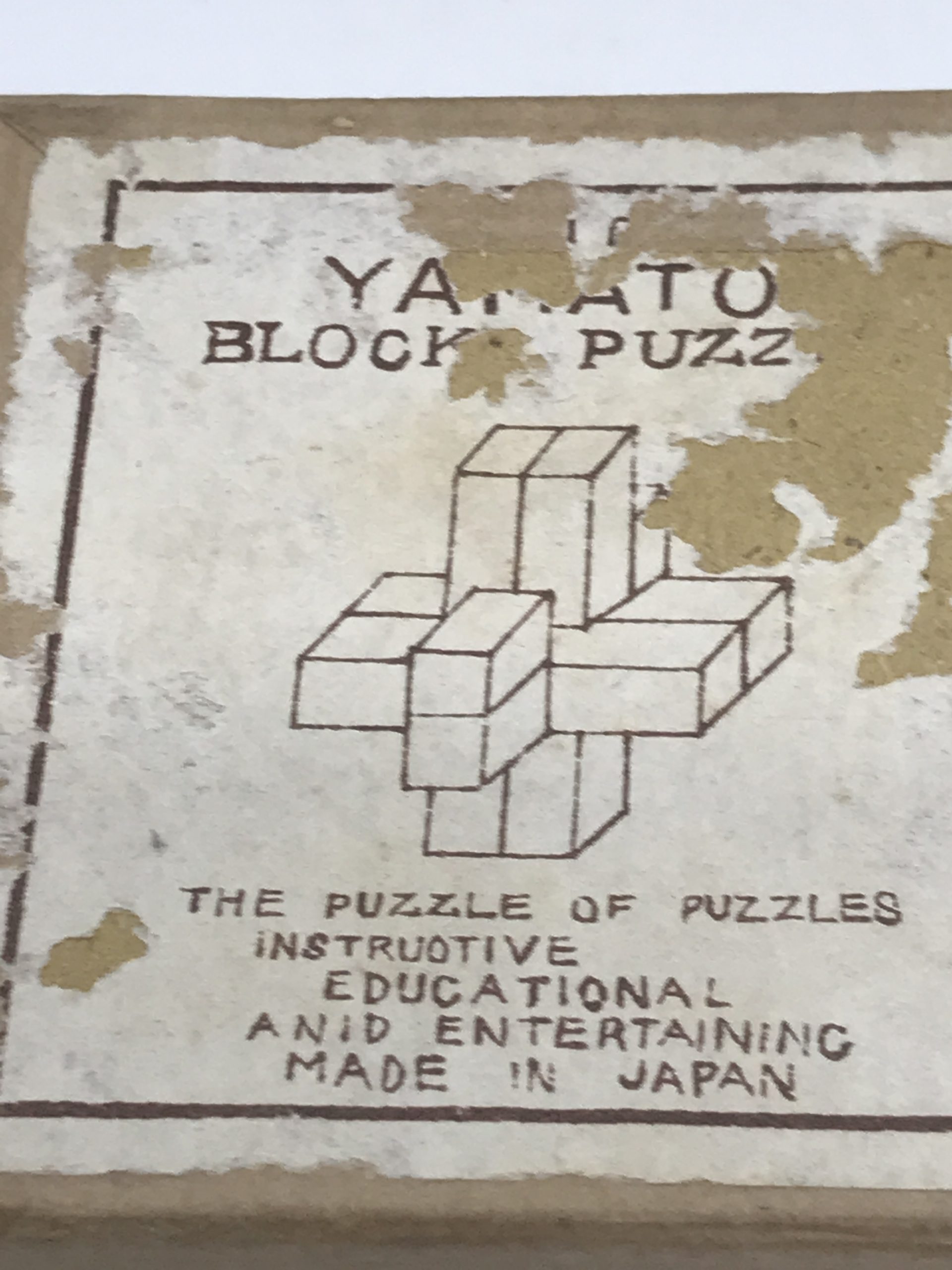 Vintage The Yamato Wooden Block Puzzle with Instructions (Made in Japan ...