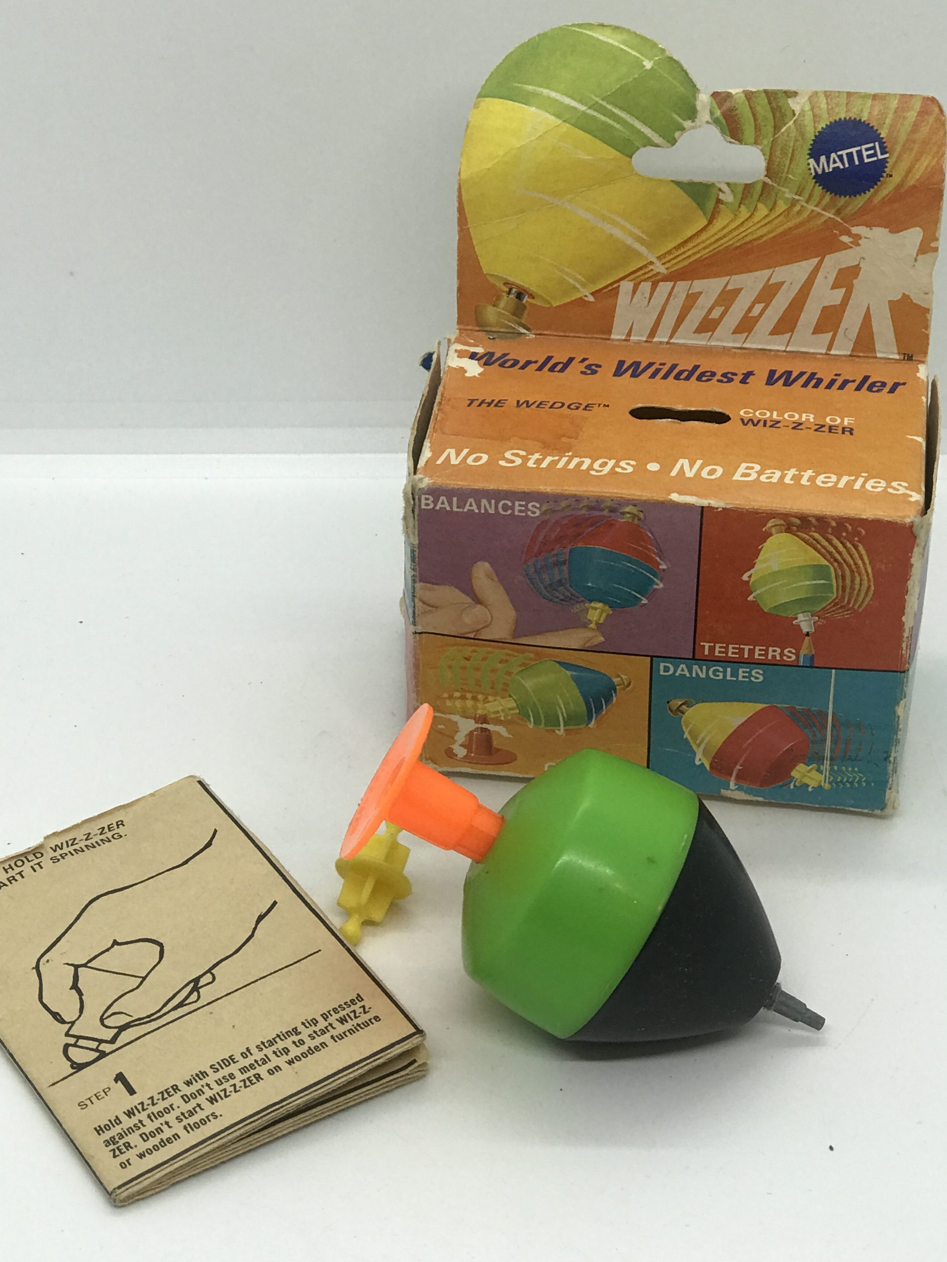 Vintage Mattel Wizzzer - The Wedge - Spinning Top with Instructions ...