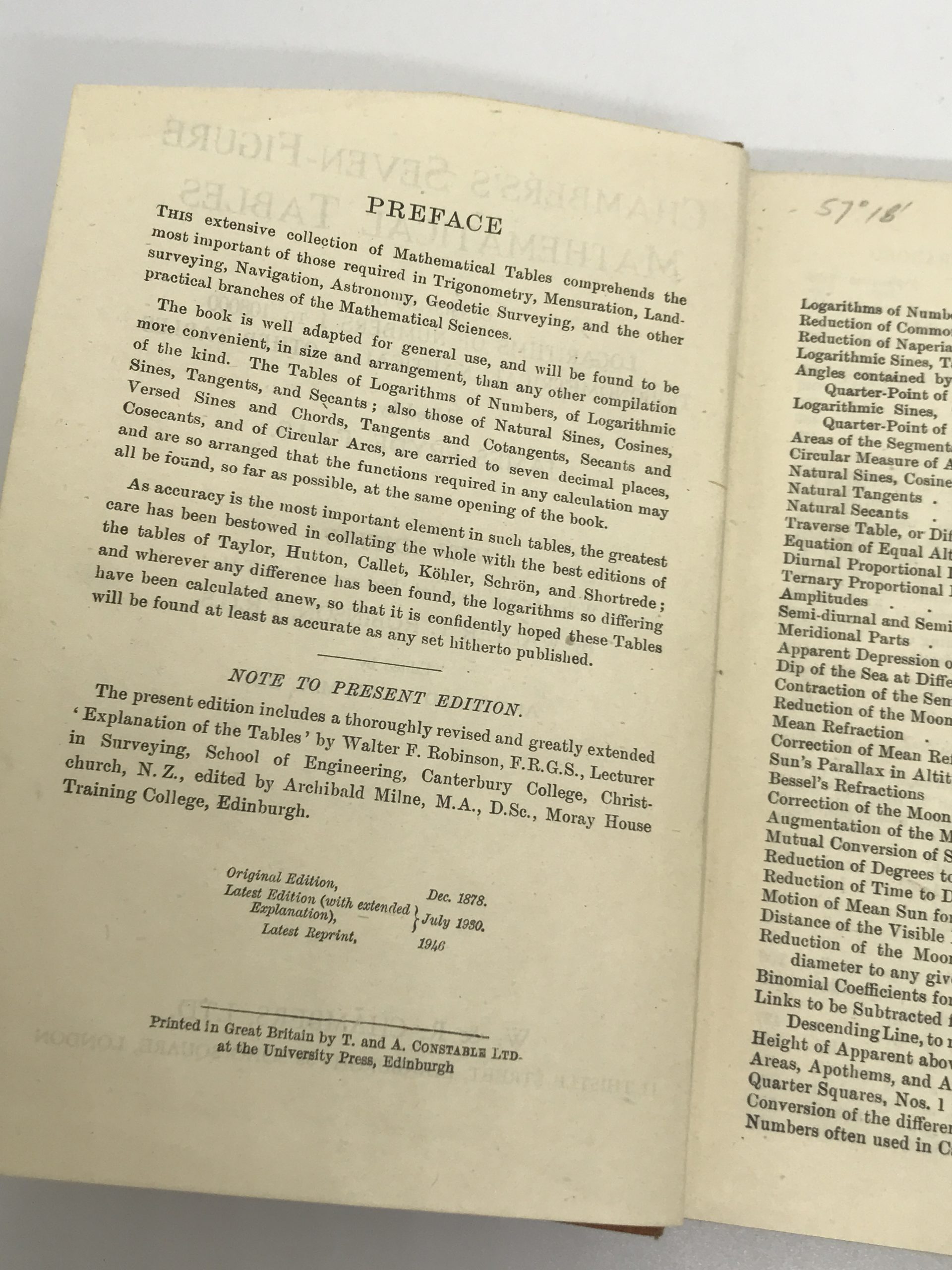 Chambers Seven-Figure Mathematical Tables (1950) - Vintage Keepsakes