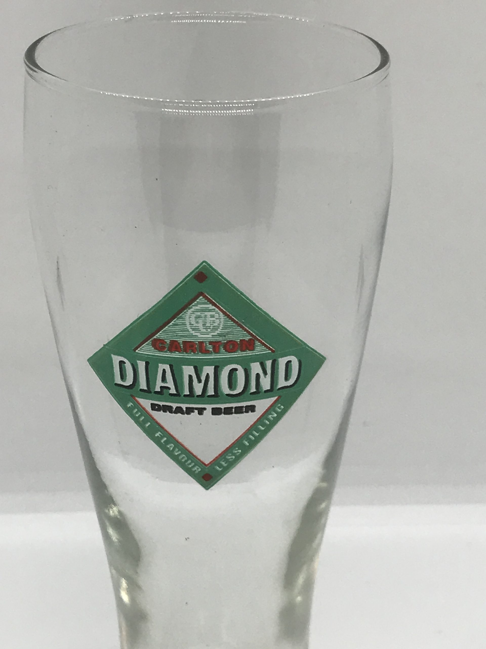 Carlton Diamond Draft Beer Glass - Vintage Keepsakes
