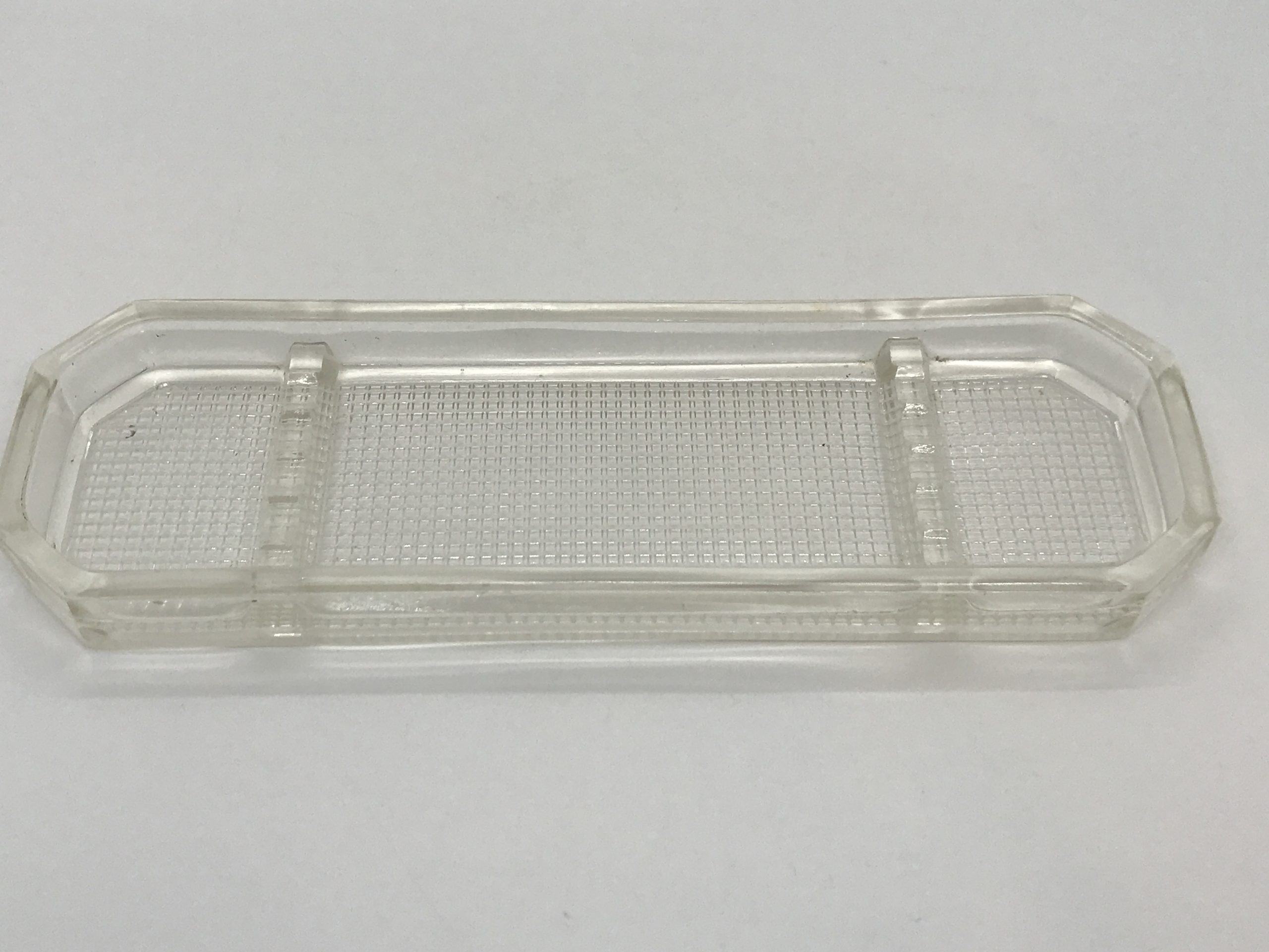 Vintage Pressed Glass Desk Tray - Pencil Pen Tray - Vintage Keepsakes