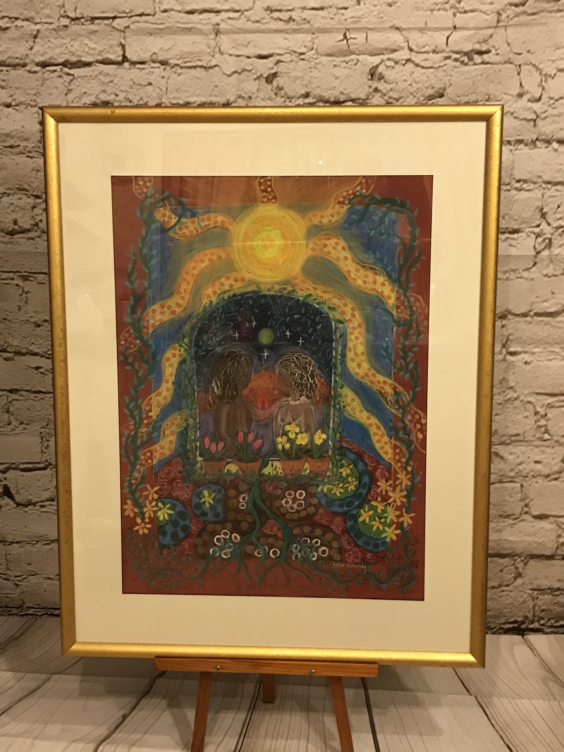 Original Lisa Kennedy Pastel Inner Windows (76cm x 98cm) - Vintage ...