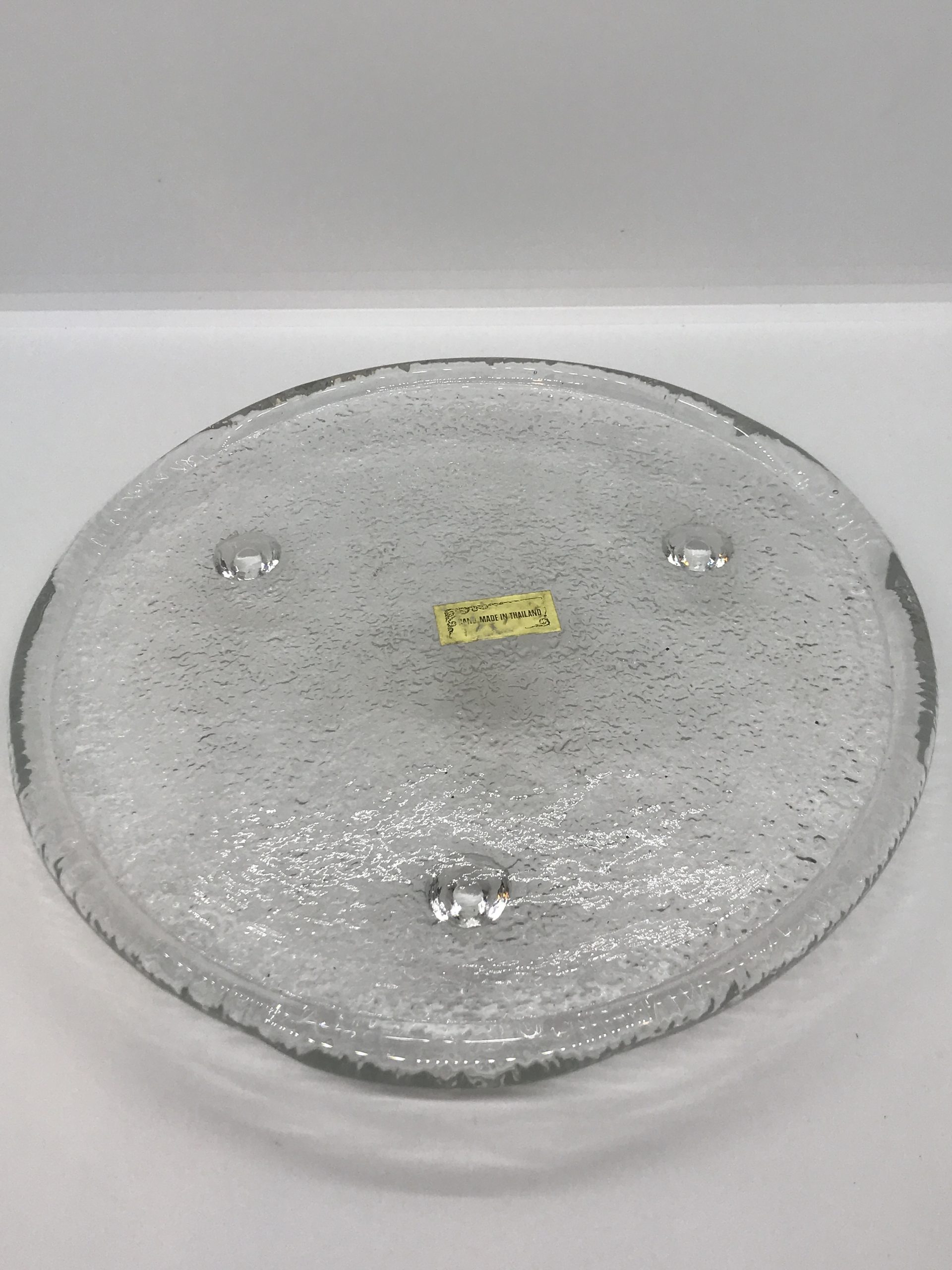 Footed Glass Cake Plate 23cm (Made in Thailand) - Vintage Keepsakes