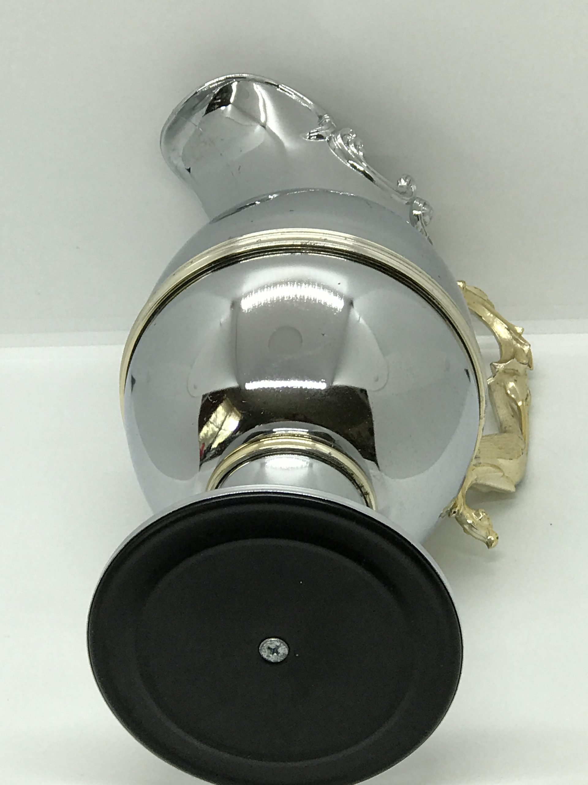 Plastic Silvertone Water Jug with Lid 30cm - Vintage Keepsakes