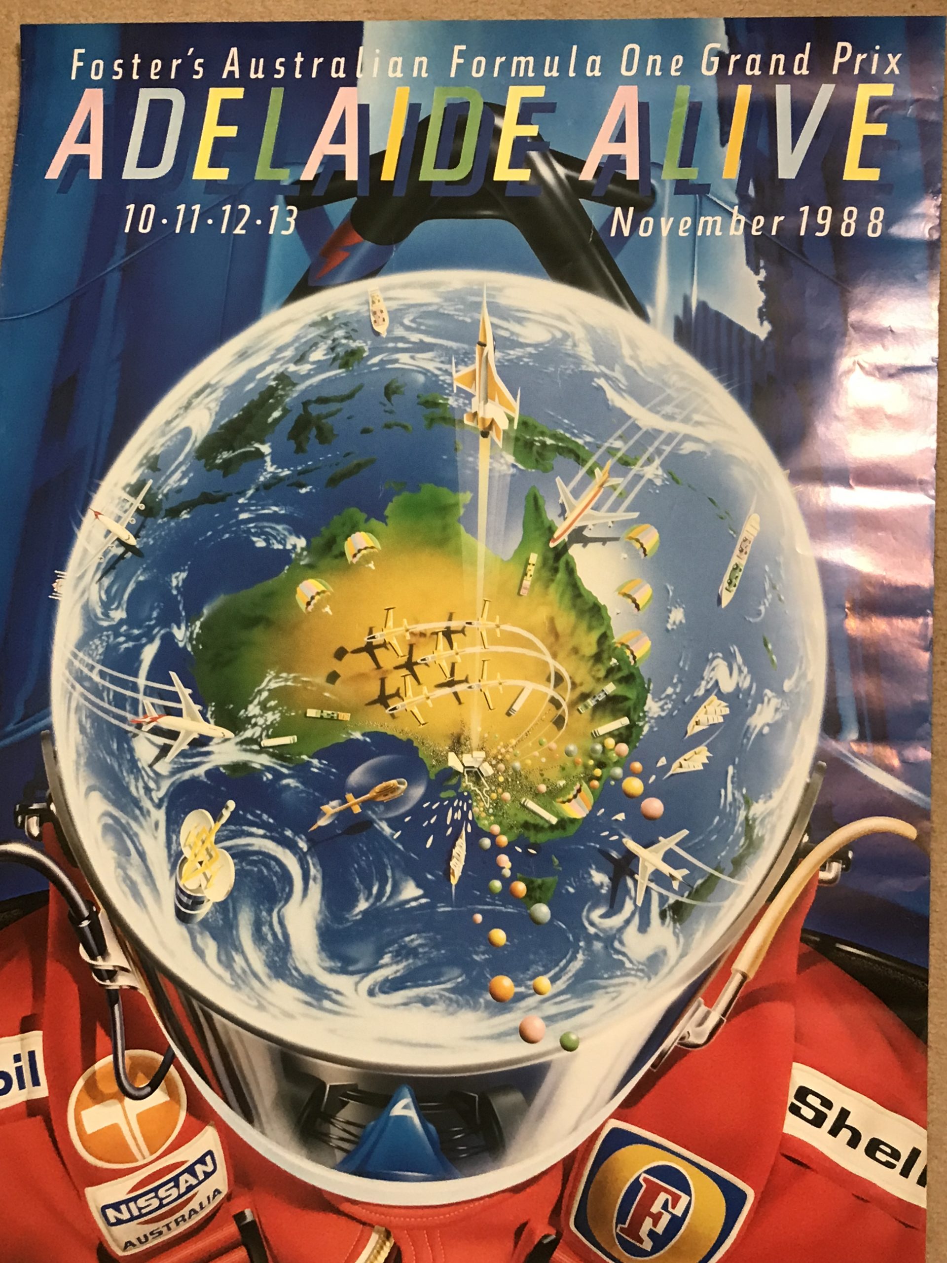 1988 Adelaide Alive - Fosters Formula 1 Adelaide Grand Prix 90cm x 63cm ...