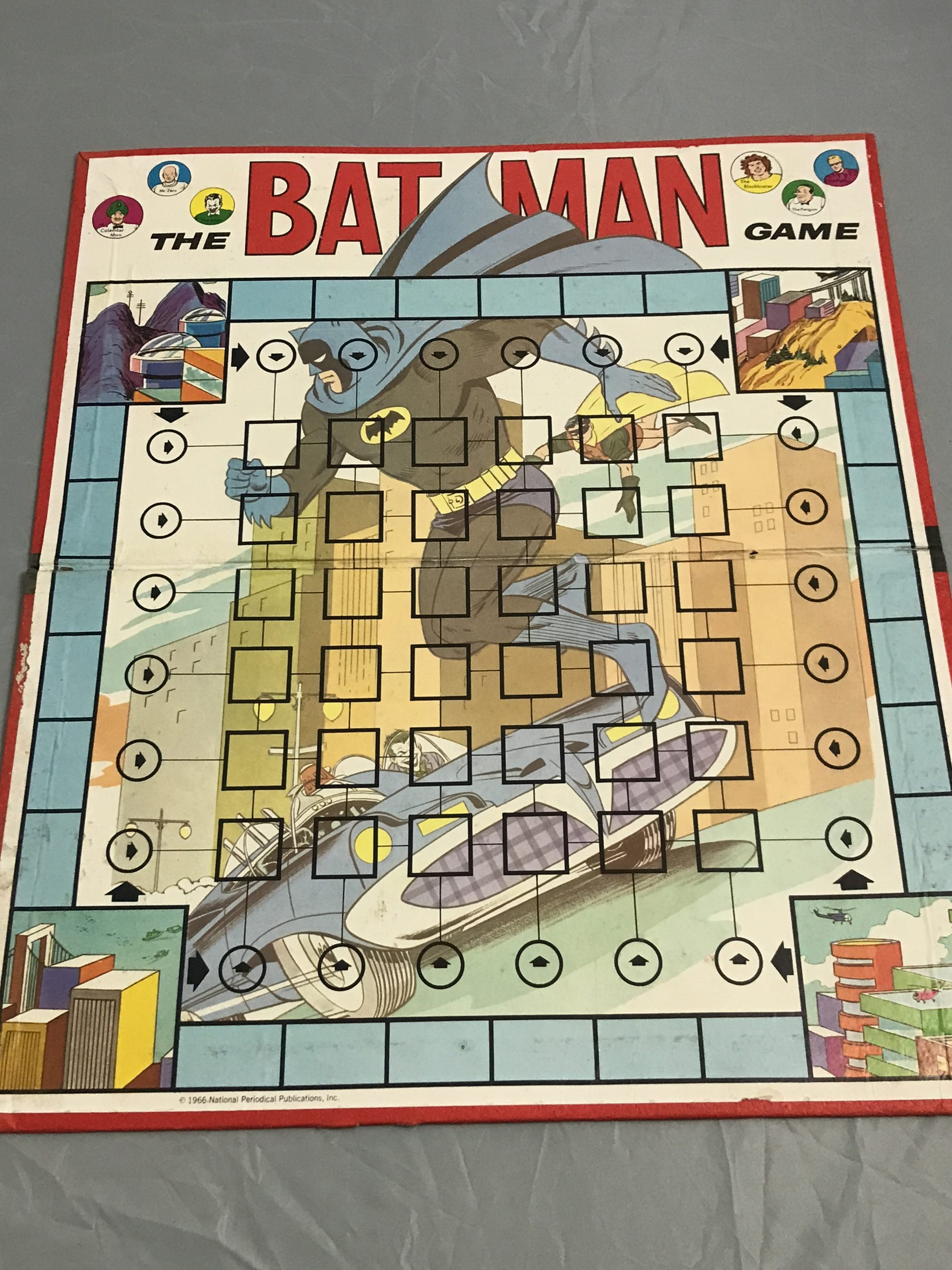 Vintage The Batman Game - Board Only (1960s) - Vintage Keepsakes