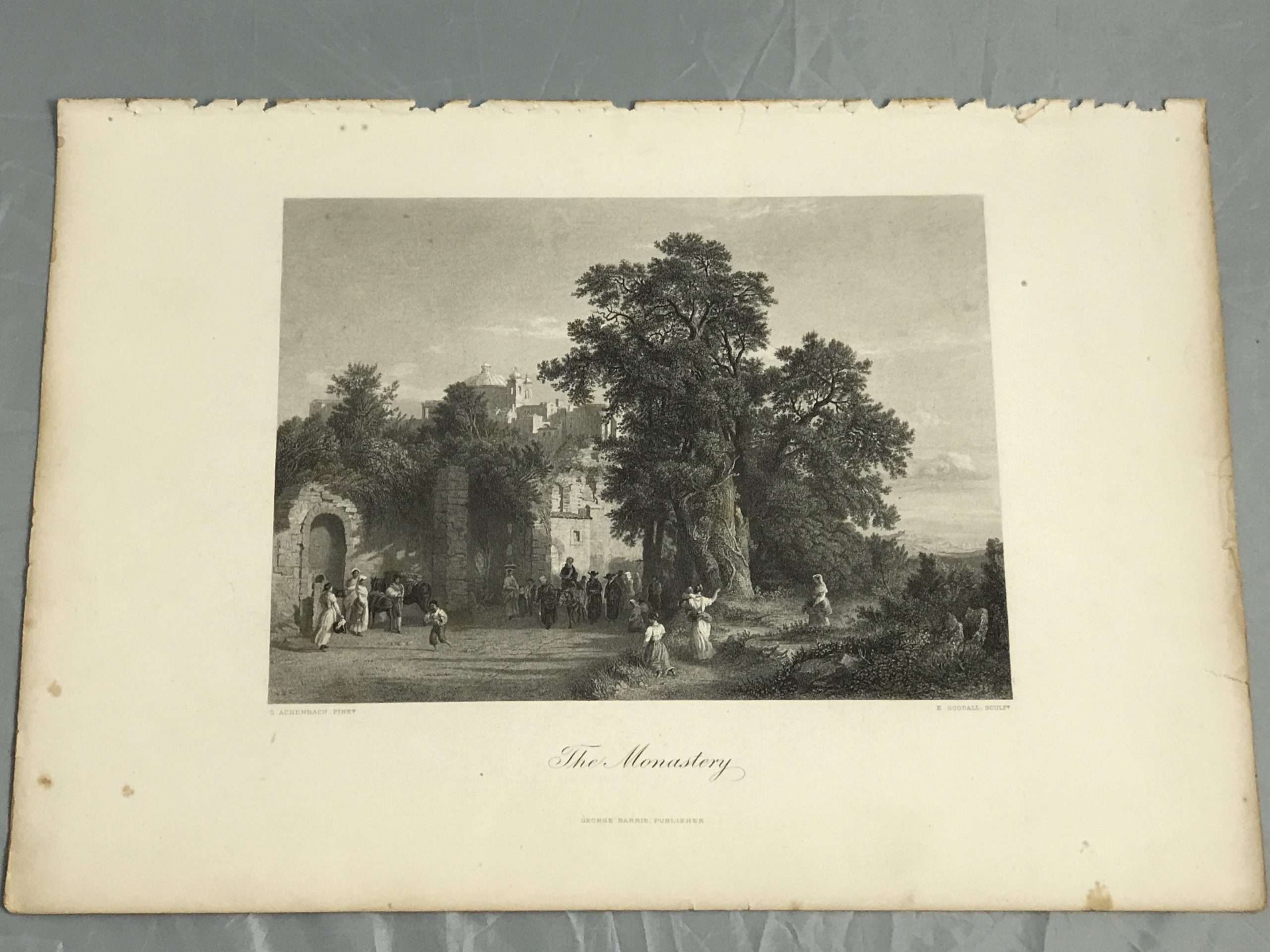 Antique Print - The Monastery Engraving by Edward Goodall After Oswald ...