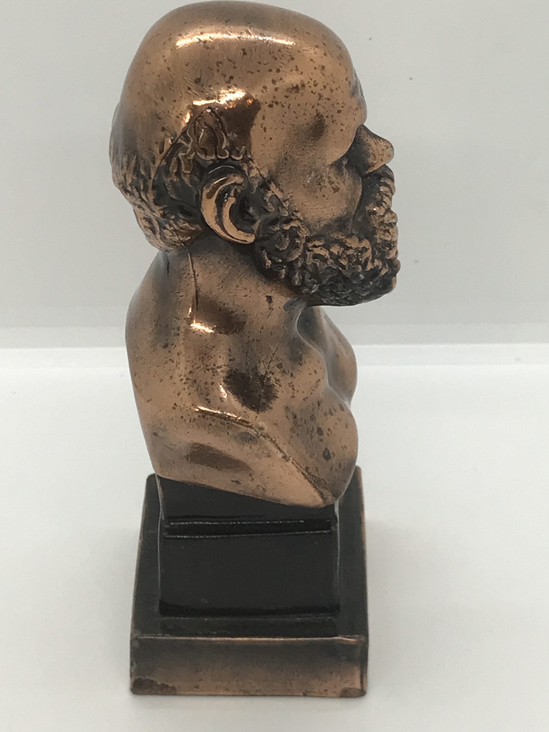 Vintage Copper Bust of Socrates - Vintage Keepsakes