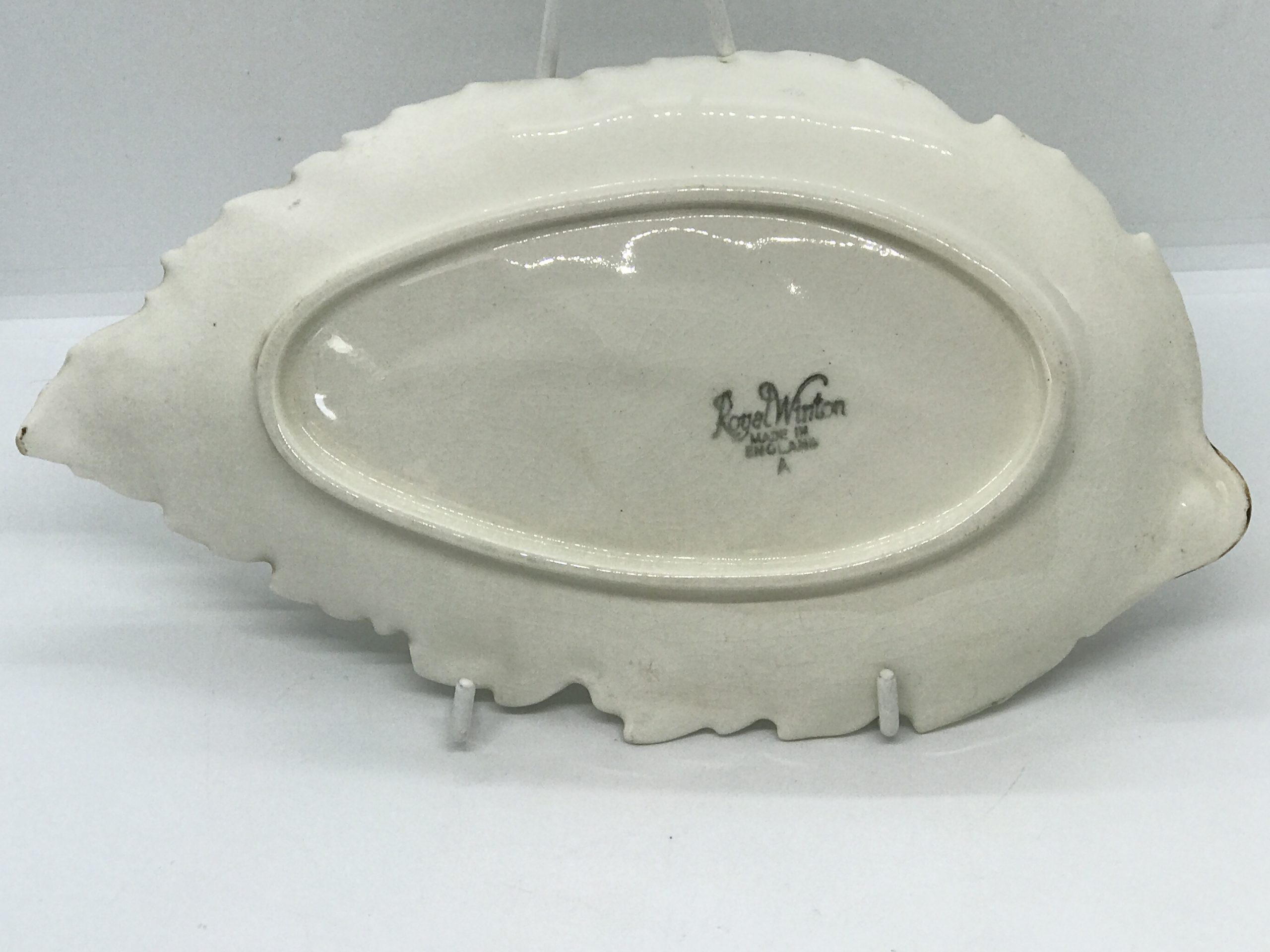 Royal WInton Autumn Two Tone Leaf Plate 27cm long - Made in England ...