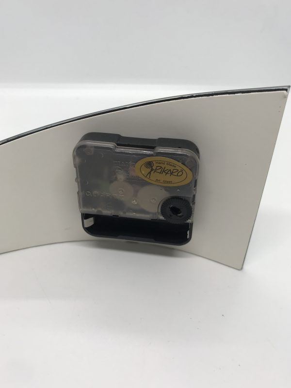 Rikaro Art Glass Black/Blue Angular Clock - Vintage Keepsakes