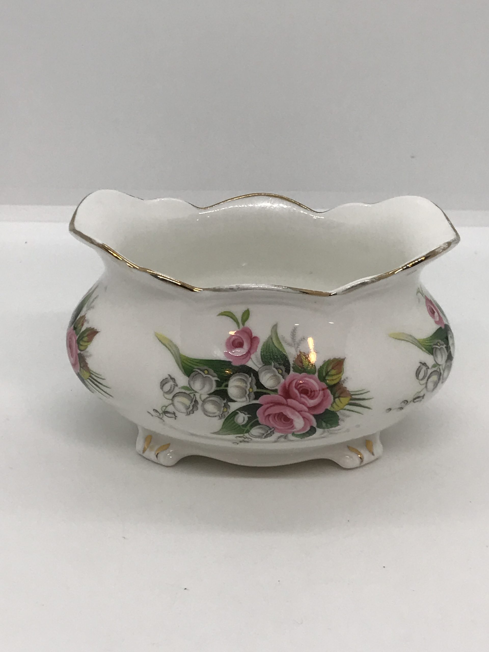 Royal Albert Pink Roses and Lily of the Valley Open Sugar Bowl ...