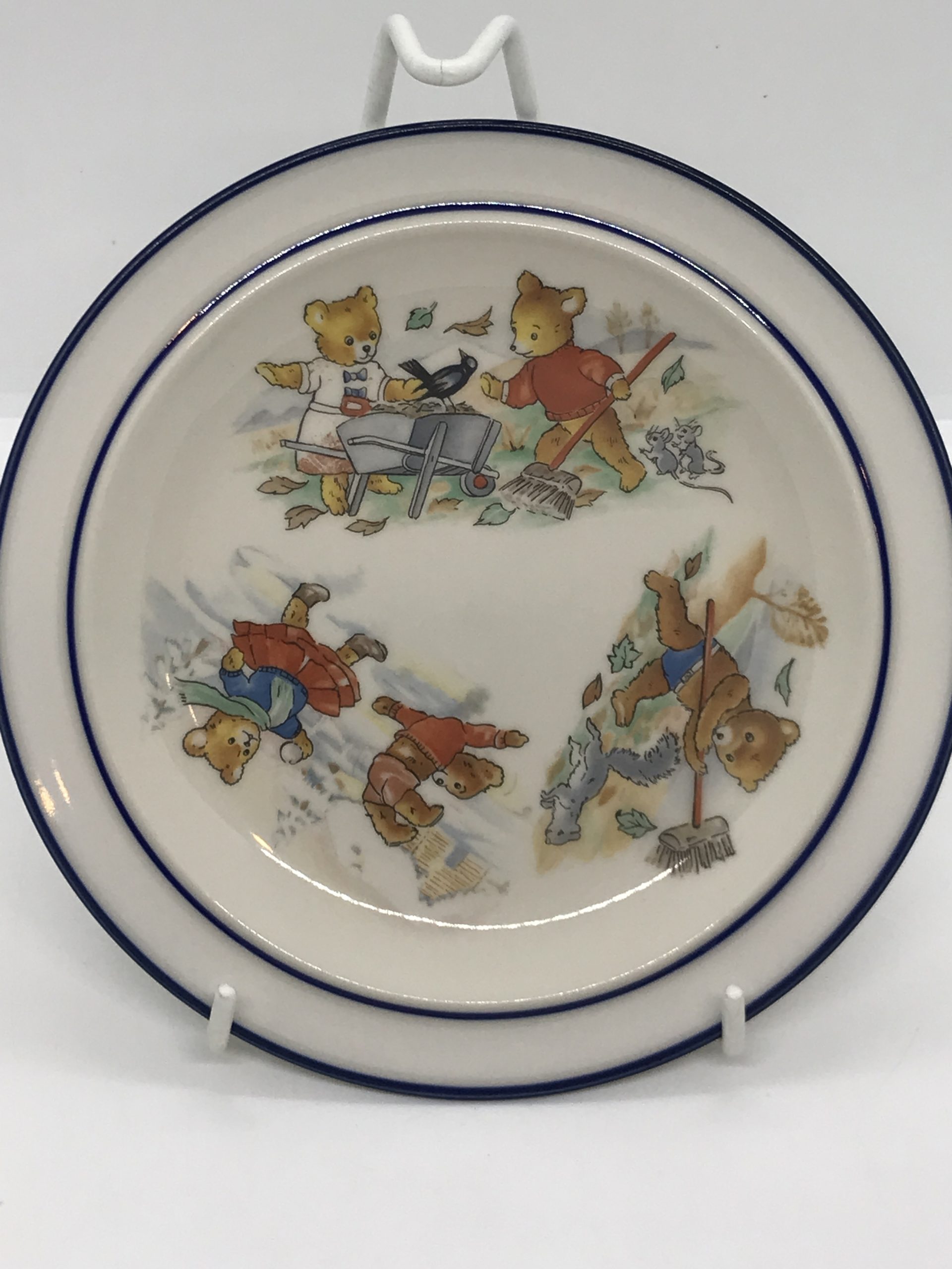 Elegance II Collection Mariner Blue Stoneware Teddy Bear Plate (Japan ...