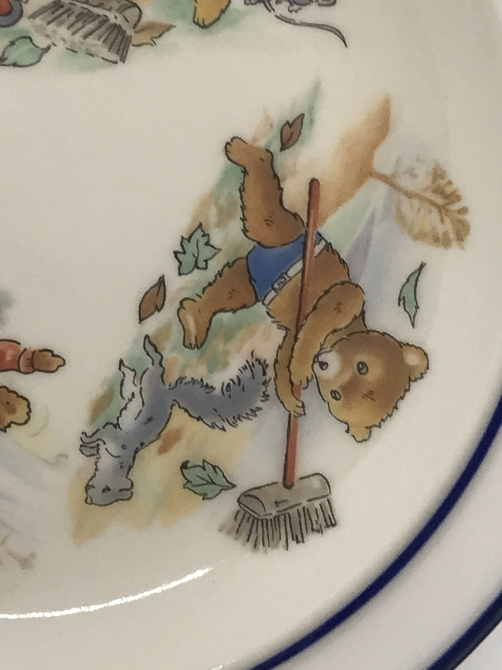 Elegance II Collection Mariner Blue Stoneware Teddy Bear Plate (Japan ...