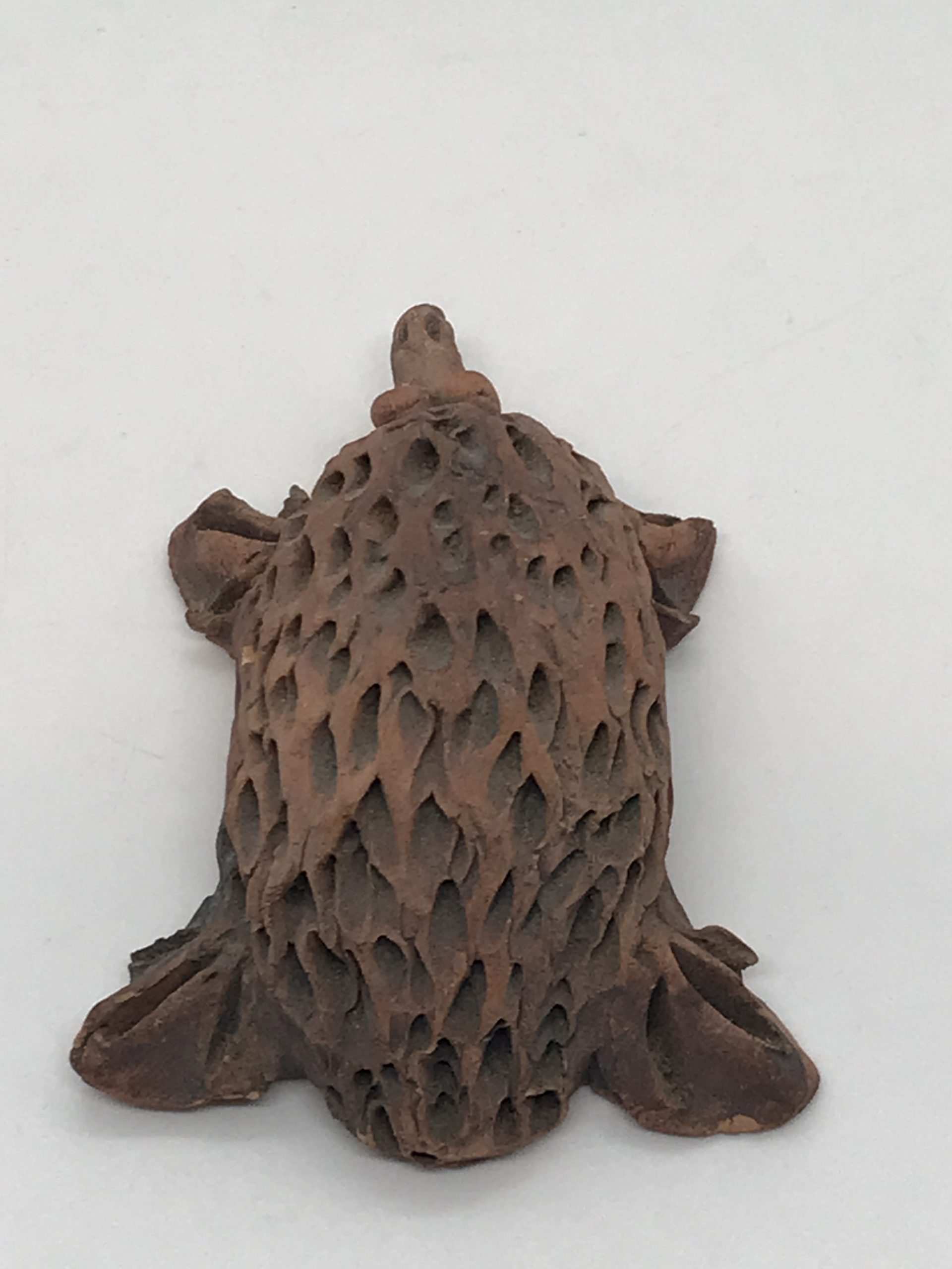 Small Pottery Echidna with googly eyes - Vintage Keepsakes